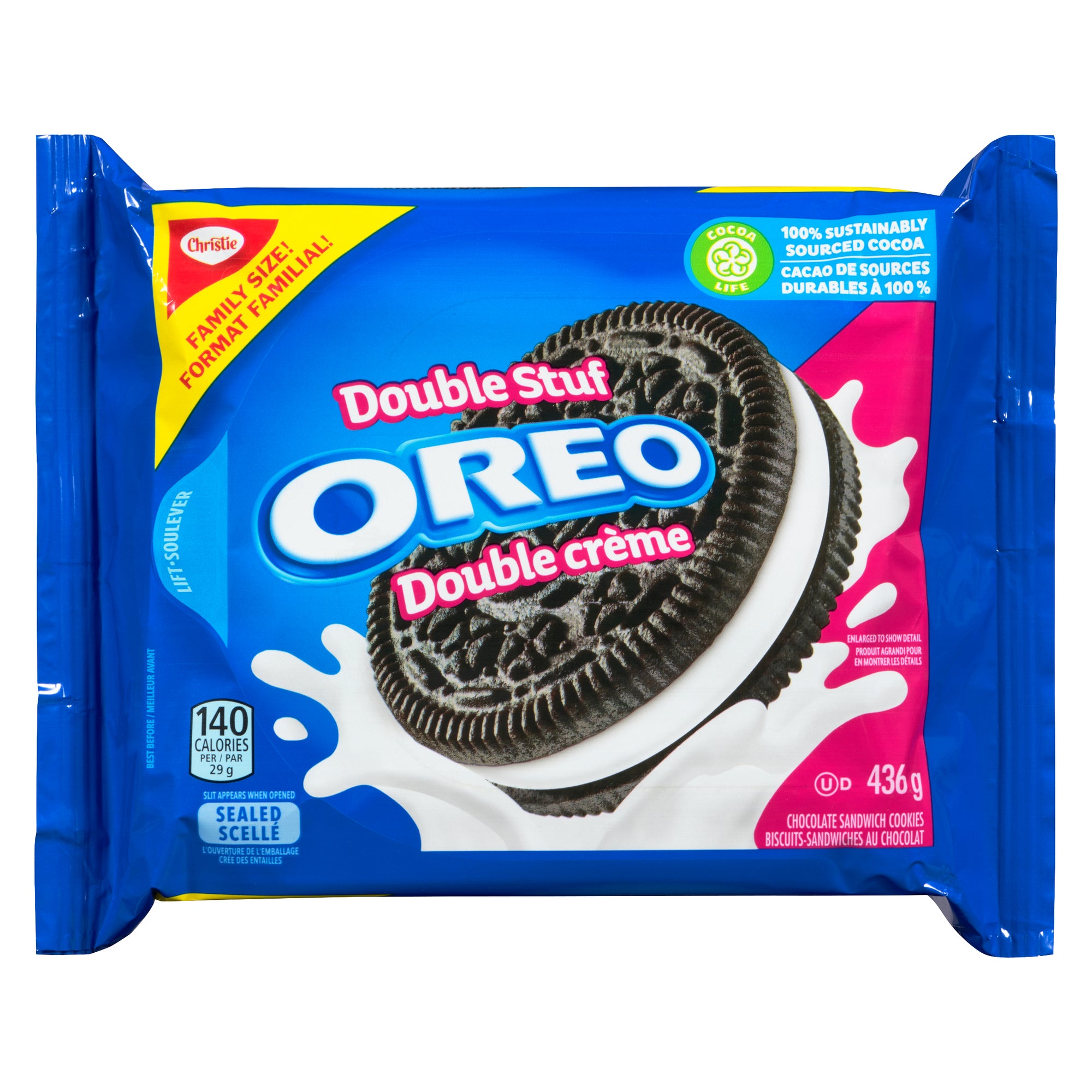Christie Oreo Double Stuf Family Size Chocolate Sandwich Cookies, 436- – Giant Tiger