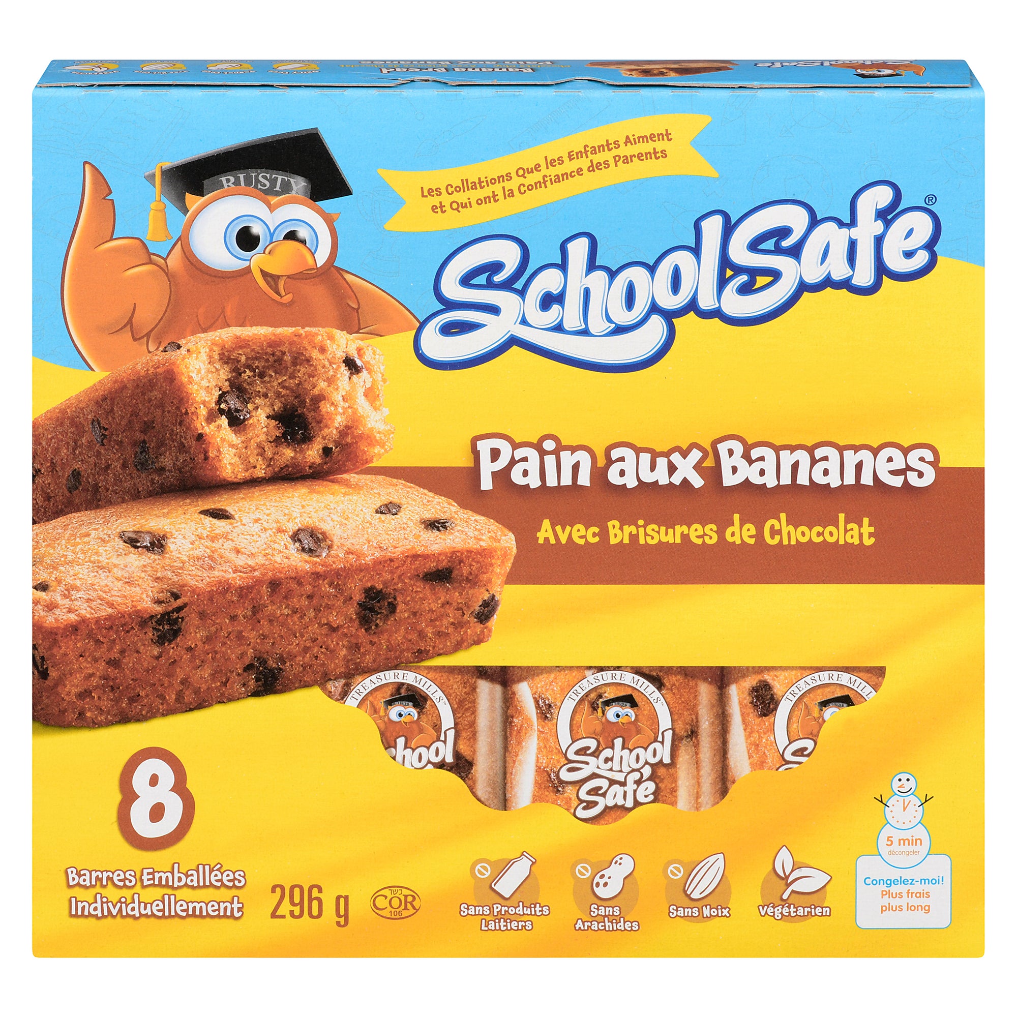 School Safe Chocolate Chip Banana Bread, 8-Pack, 296 g – Giant Tiger
