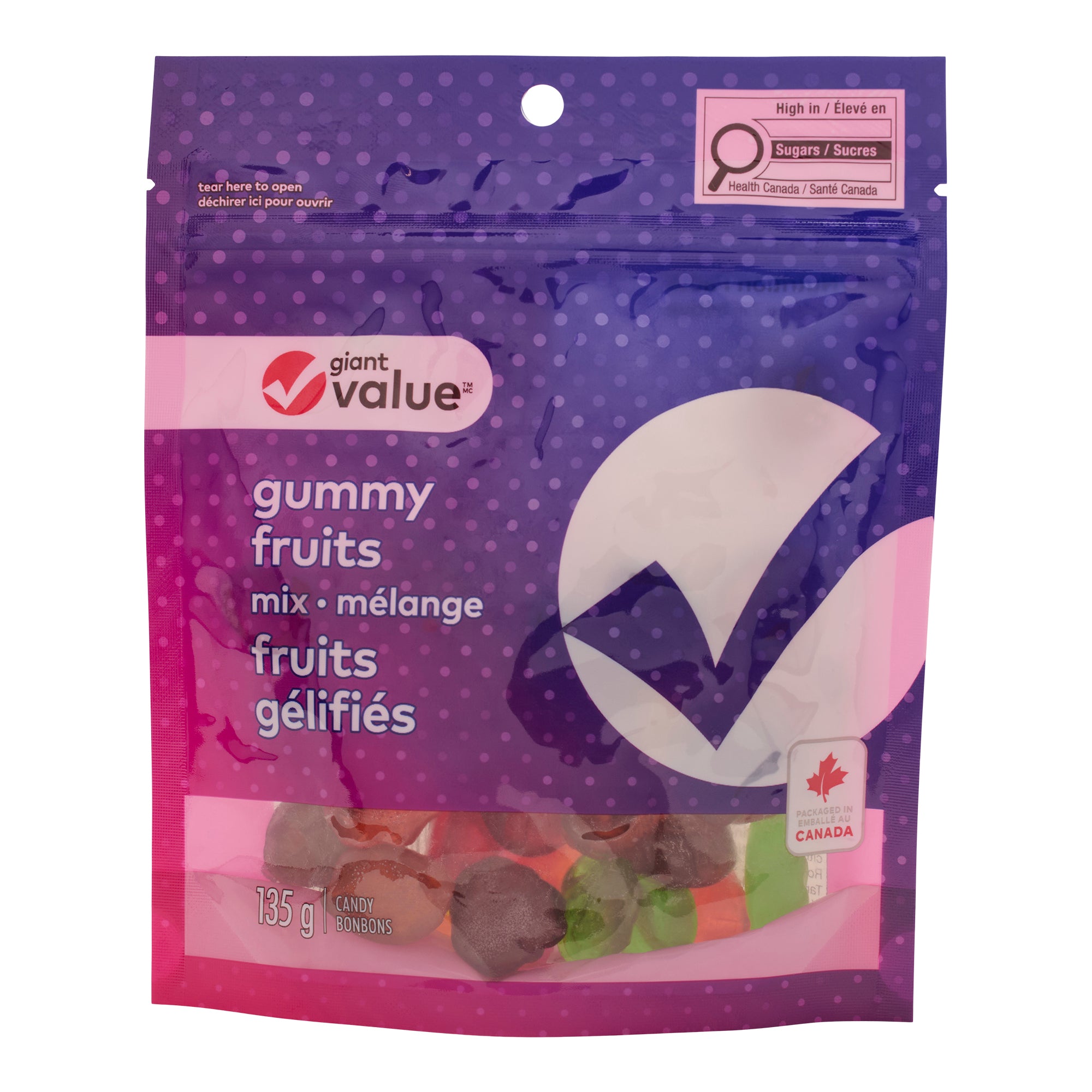 Giant Value Gummy Fruit Candy Mix, 135 g – Giant Tiger
