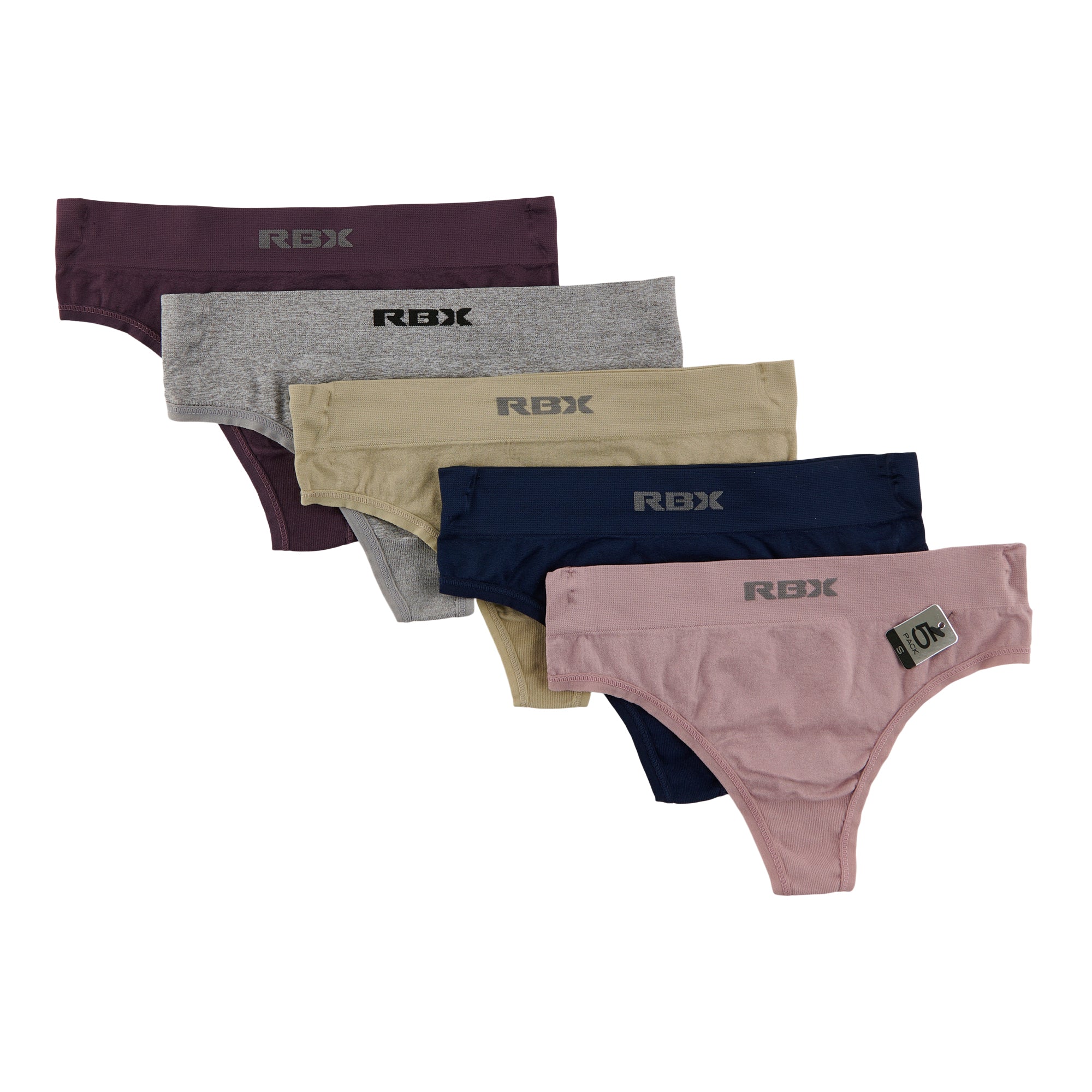 RBX Women's Ribbed Thongs, 5-Pack – Giant Tiger