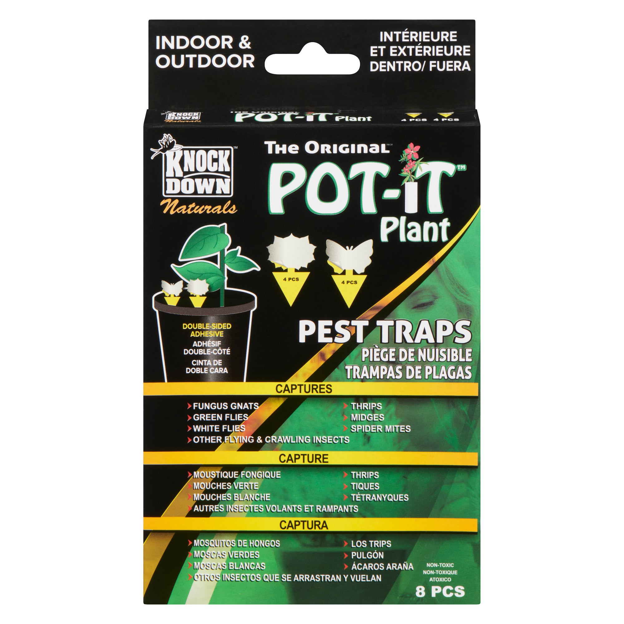 Knock Down Natural The Original Pot-it Plant Pest Traps, 8-Pack – Giant ...