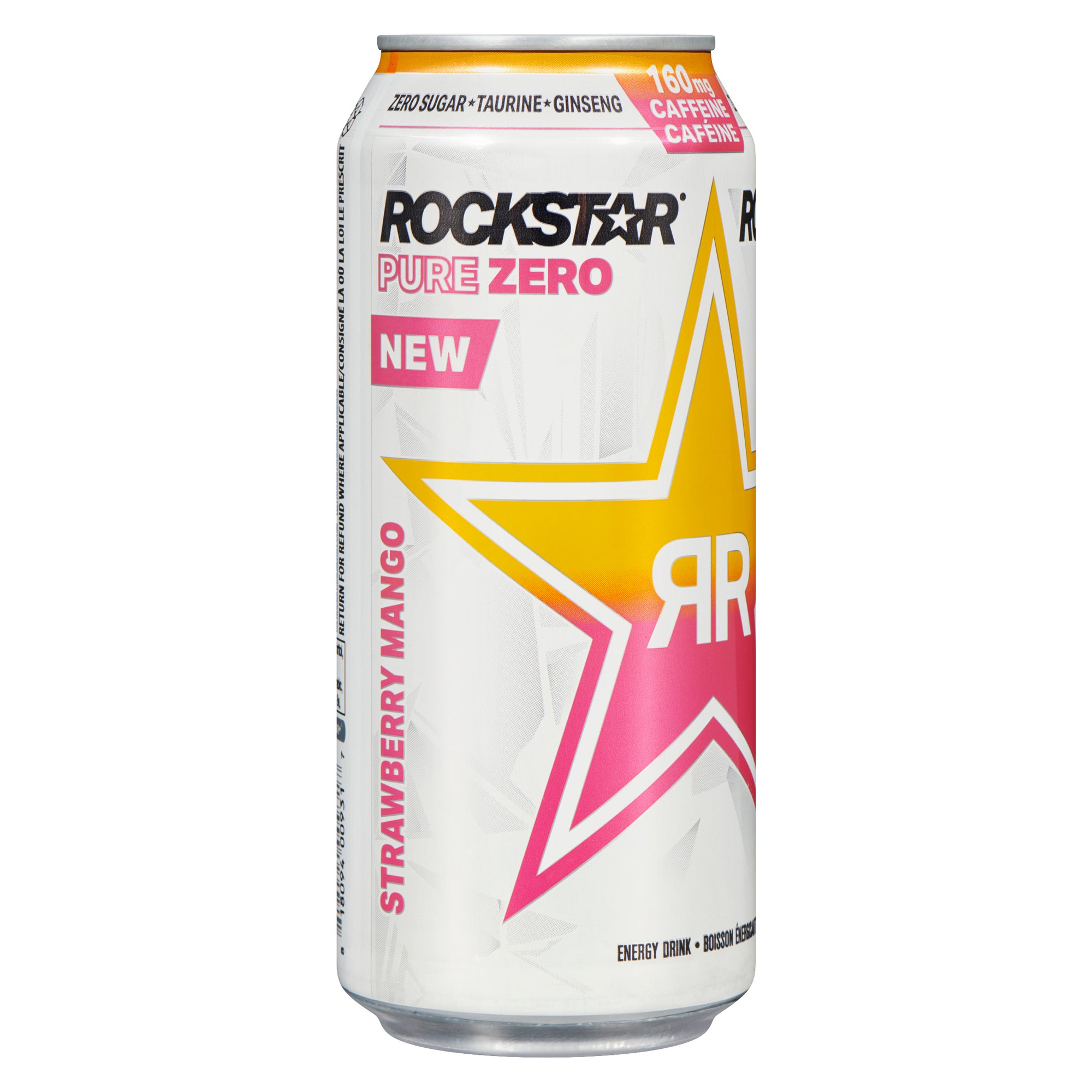 Boisson énergisante Rockstar Pure Zero, tangerine, mangue et goyave, s ...