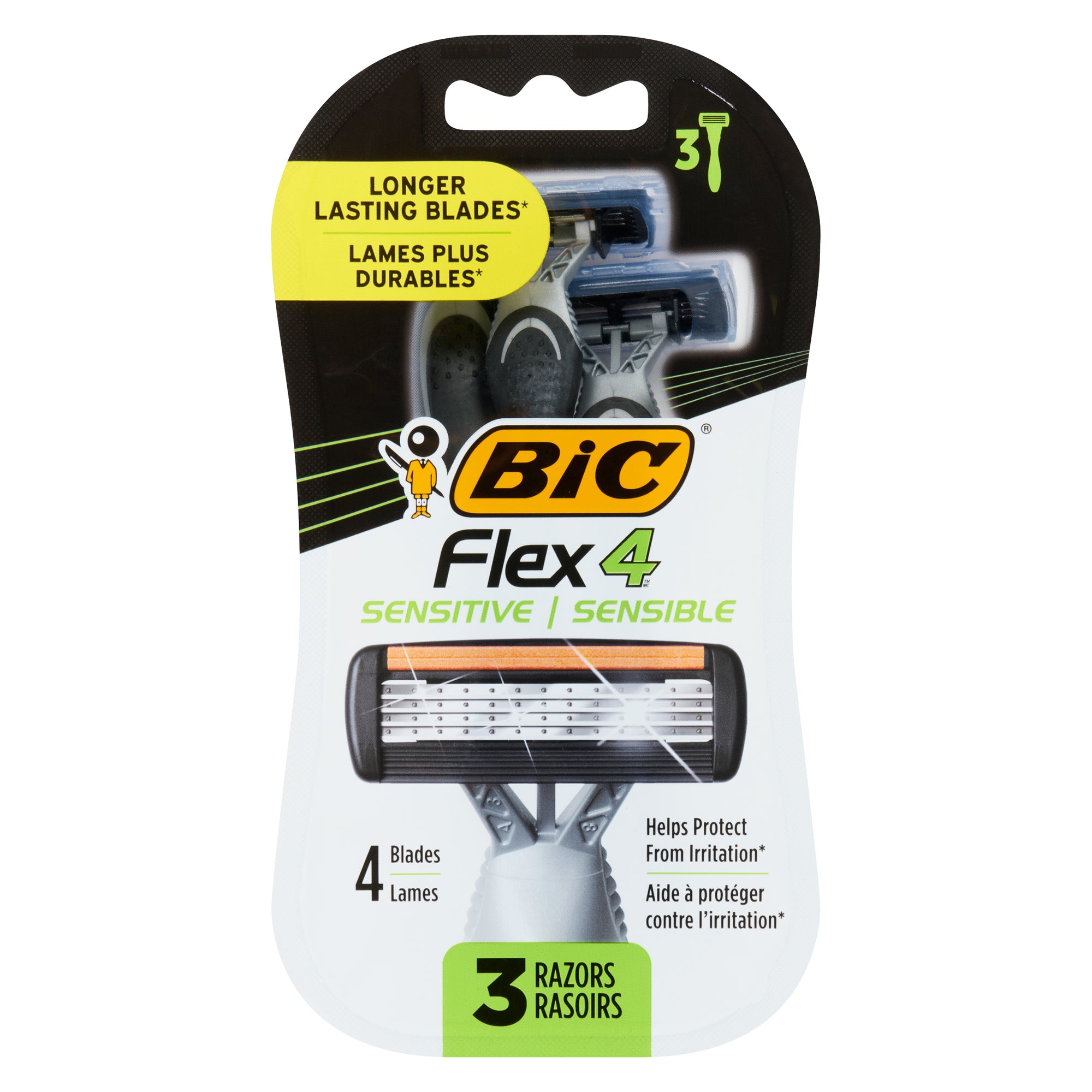 BIC Flex 4 Sensitive 4 Blades 3 Razors – Giant Tiger