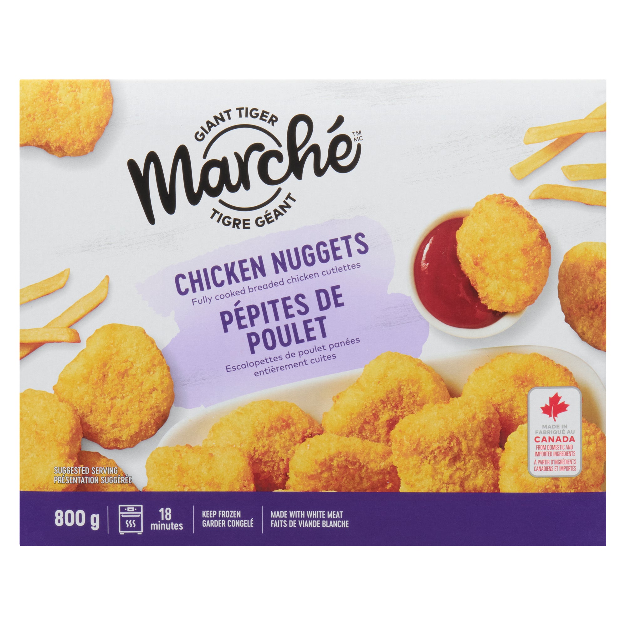 Giant Tiger Marché Breaded Chicken Nuggets, 800-g