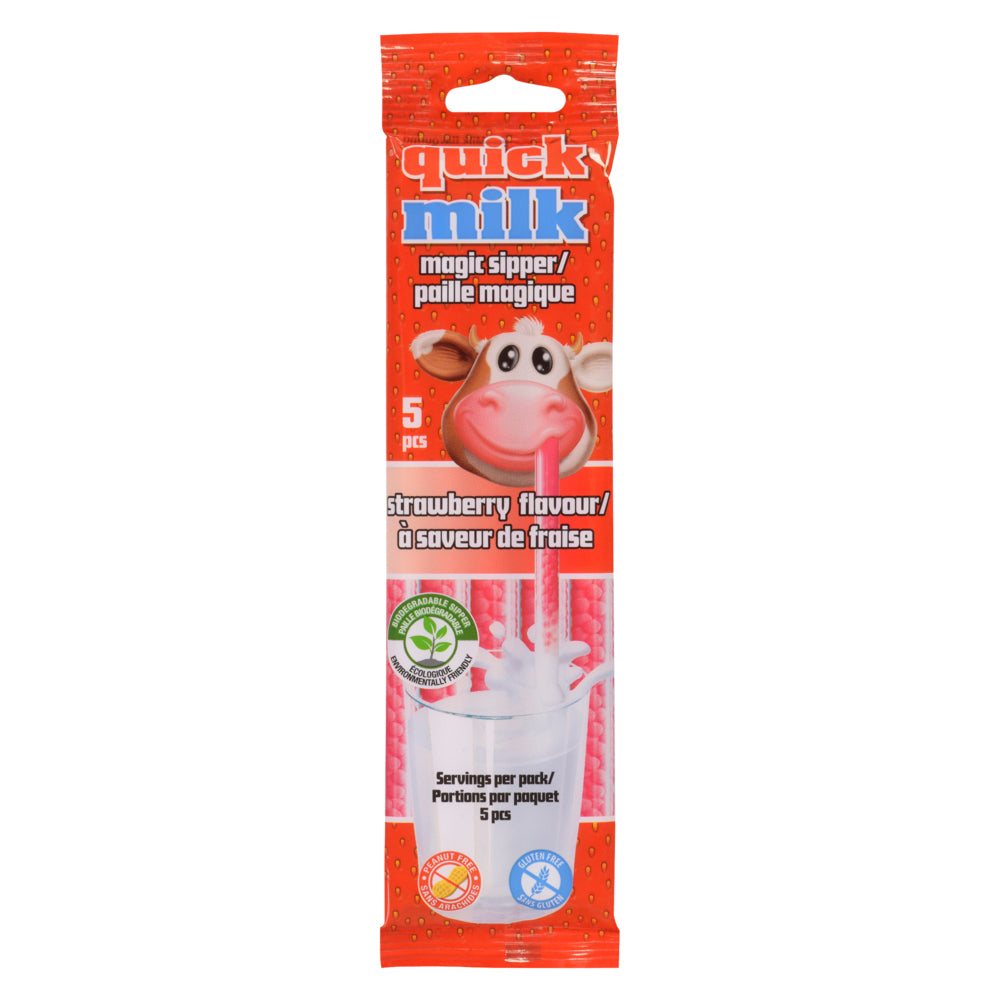Quick Milk Magic Sipper Strawberry Flavour 5-Pack, 30 g – Giant Tiger