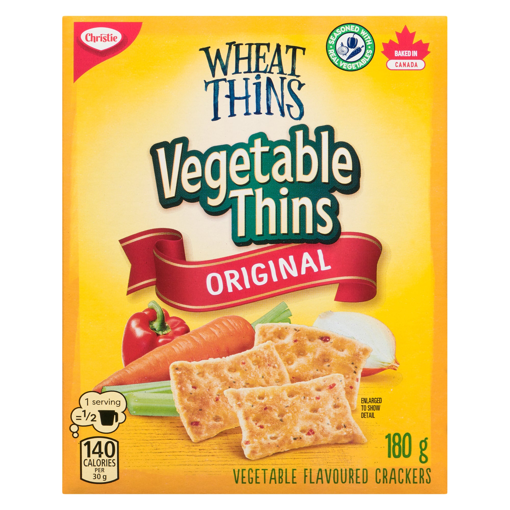 Christie Wheat Thins Vegetable Thins Vegetable Flavoured Crackers, 180 ...