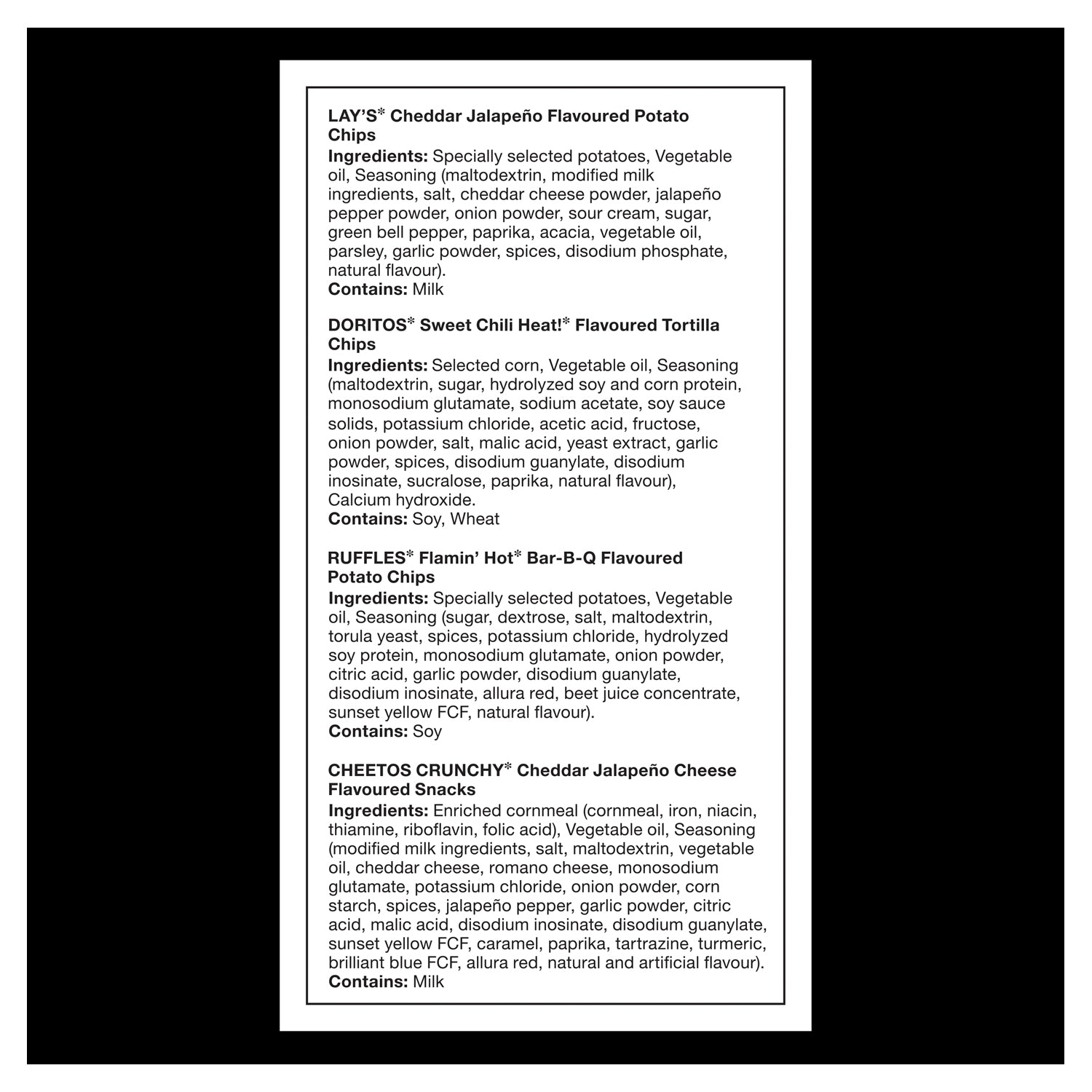 Frito Lay Canada Flavoured Snacks Bold Mix Variety Packs, 16-Pack ...