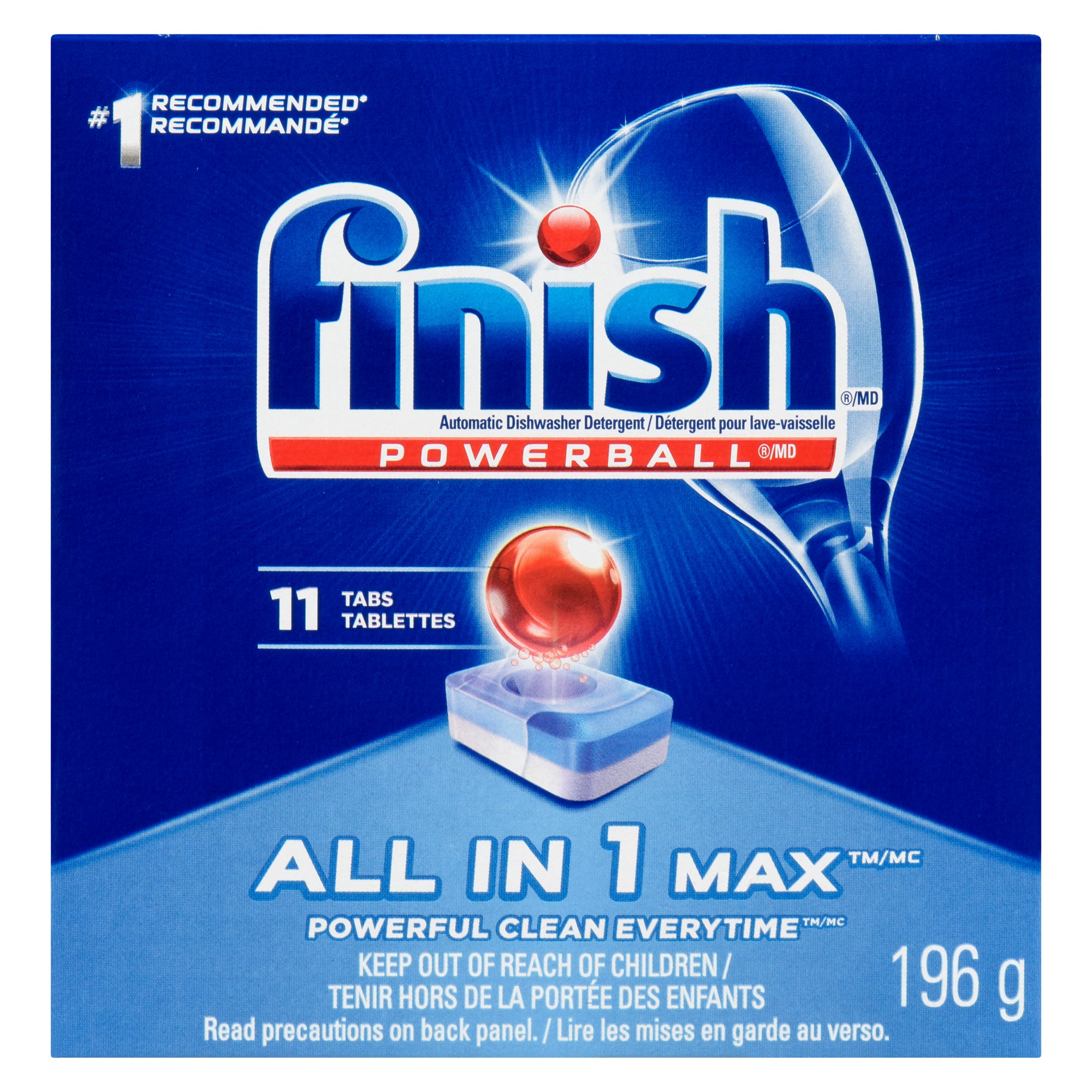 Finish Powerball All In 1 Max Dishwasher Detergent, 11-Pack – Giant Tiger