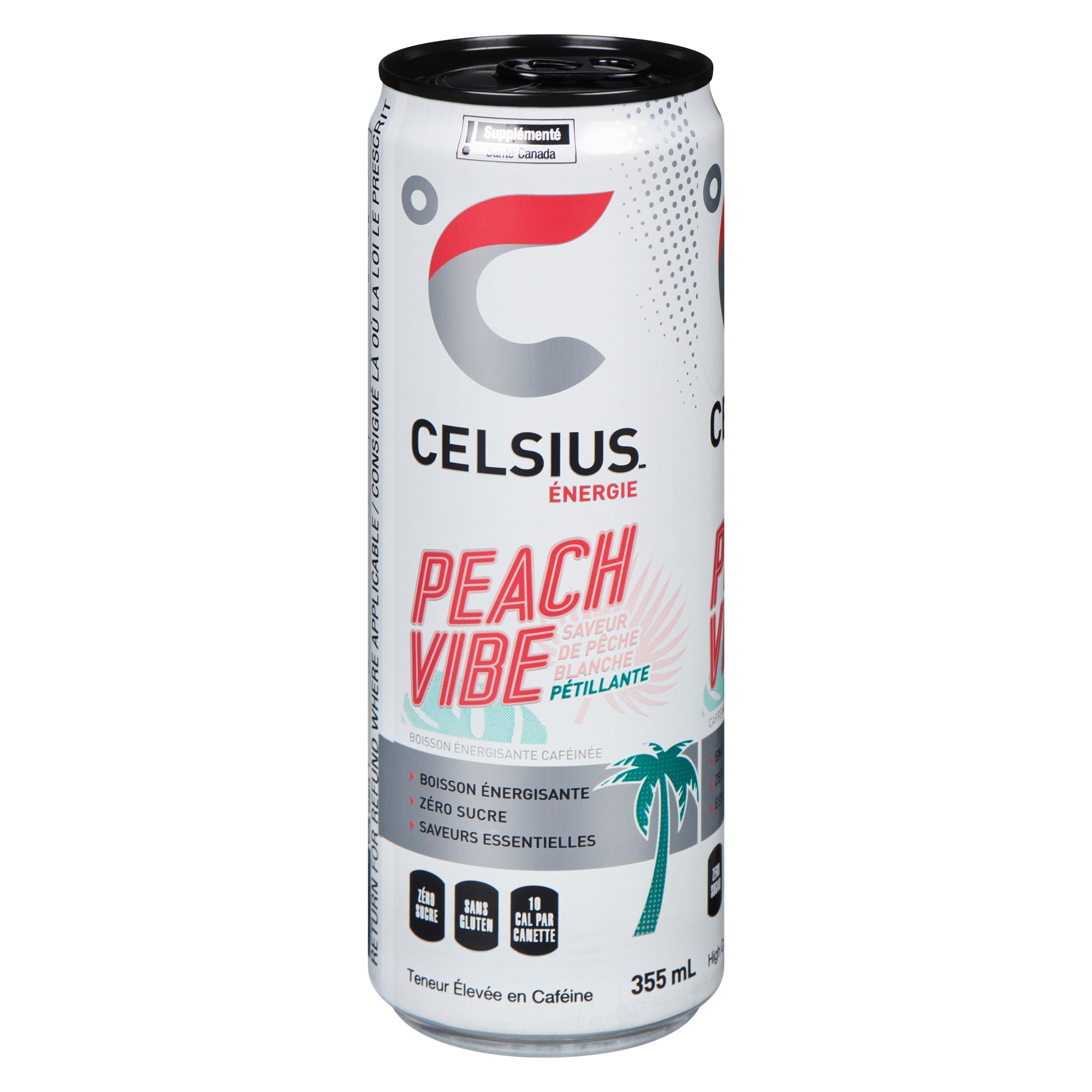 Boisson énergisante à saveur de pêche Celsius Peach Vibe, 355 ml ...