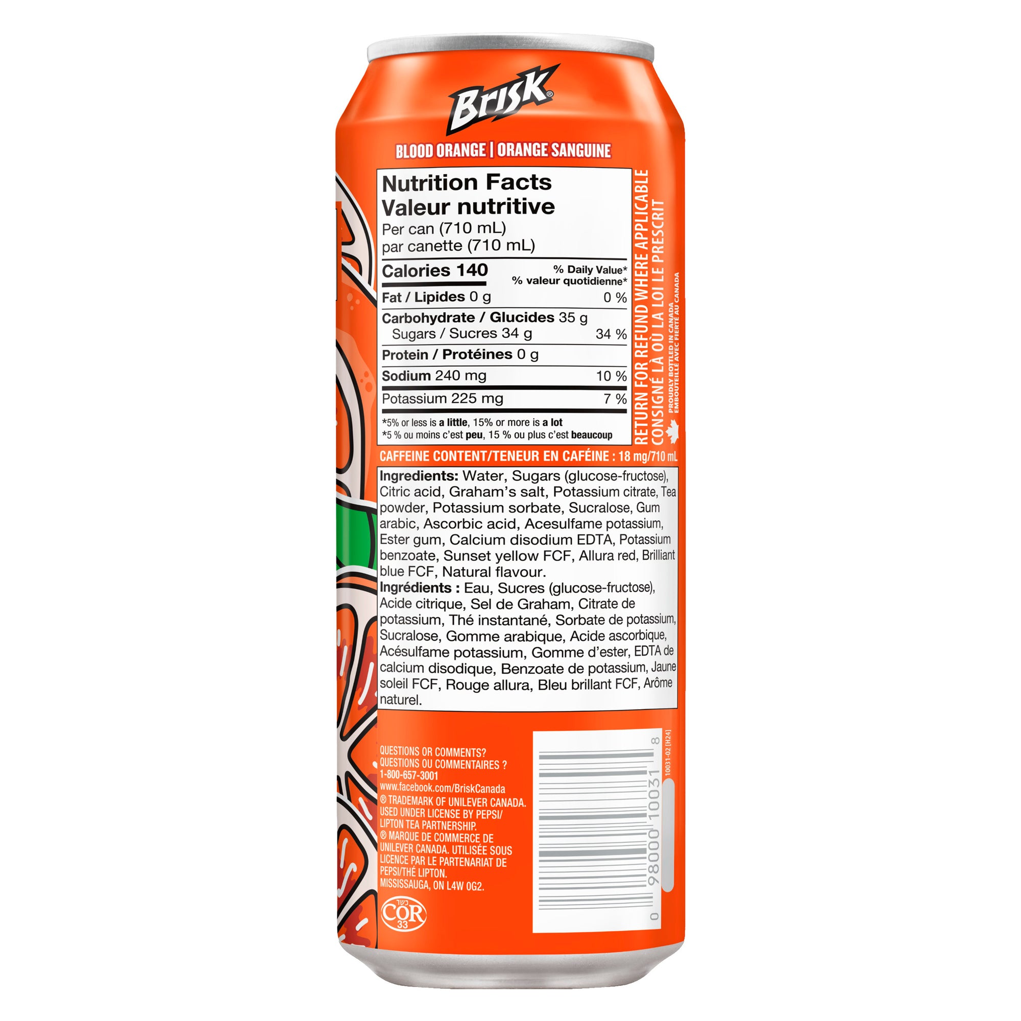 Brisk Blood Orange Ice Tea, 710 ml – Giant Tiger