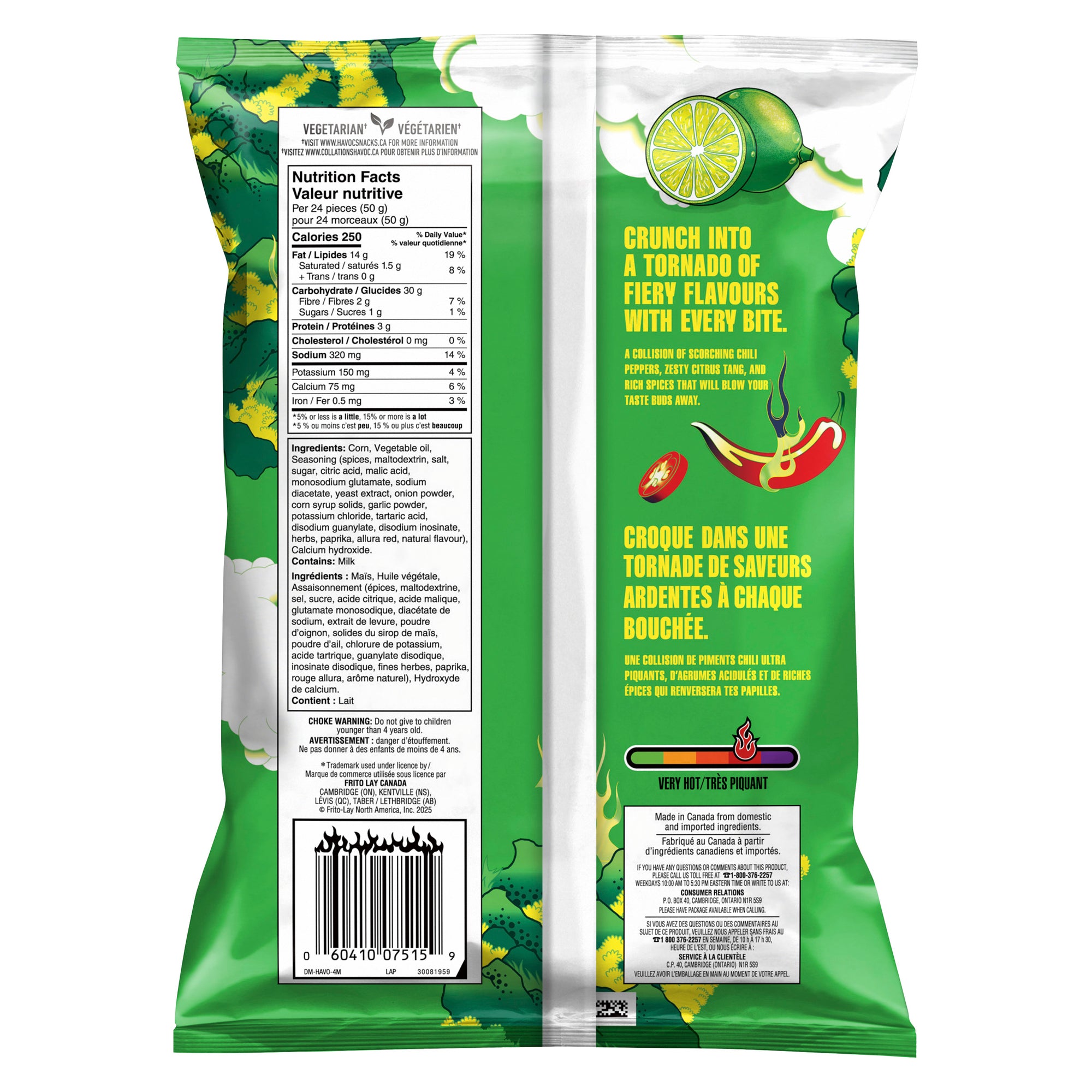 Havoc Flavoured Rolled Tortilla Chips Fiery Lime, 280-g – Giant Tiger
