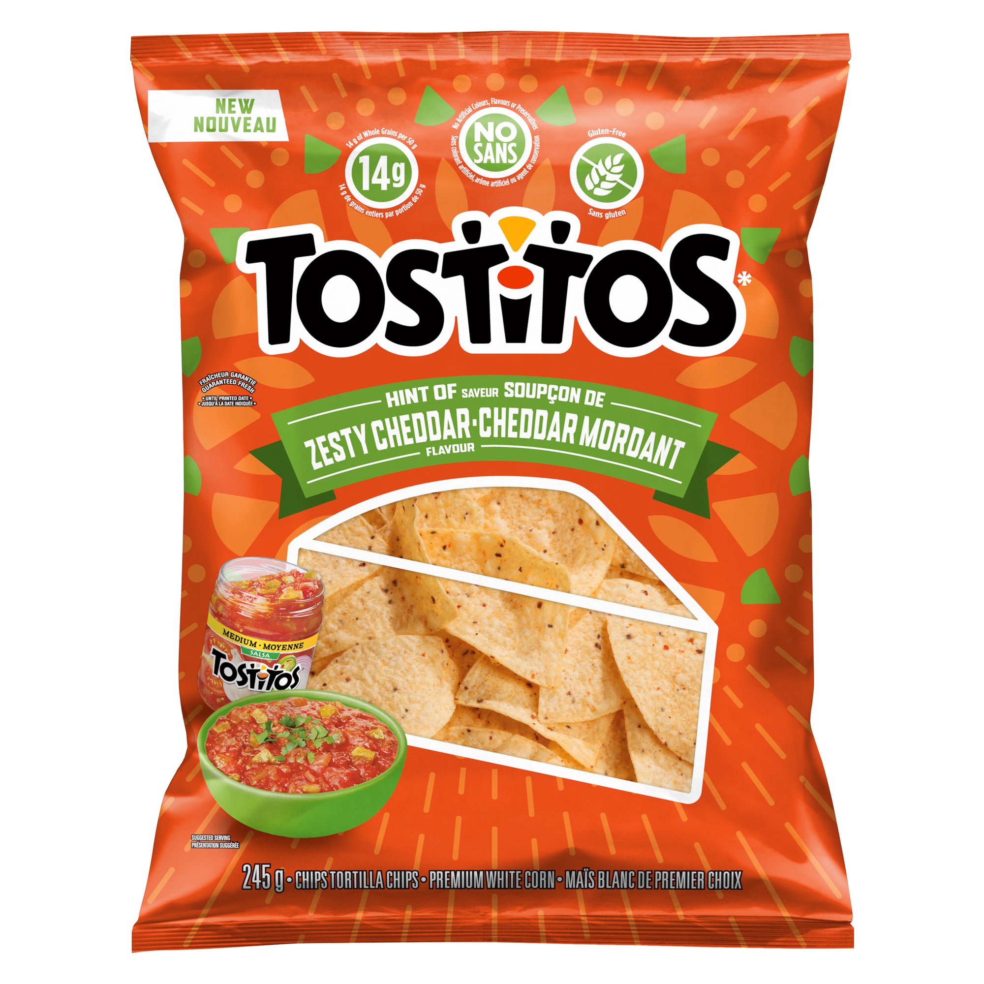 Tostitos Tortilla Chips Hint of Zesty Cheddar Flavour, 245 g – Giant Tiger