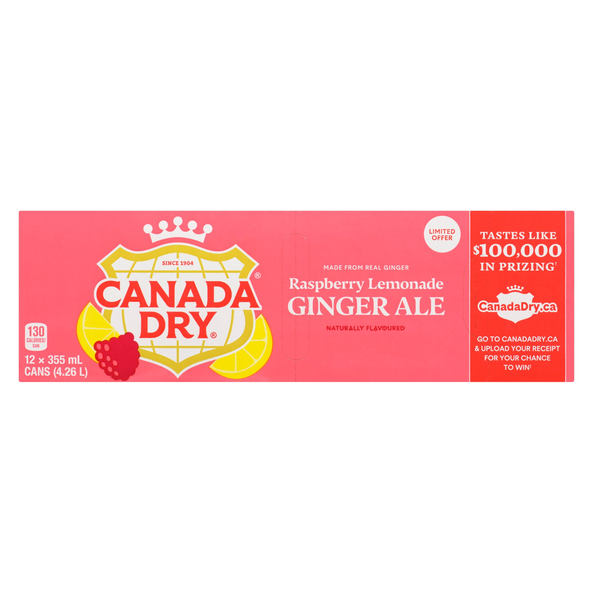 Canada Dry Raspberry Lemonade Ginger Ale, 12-Pack, 355 ml – Giant Tiger