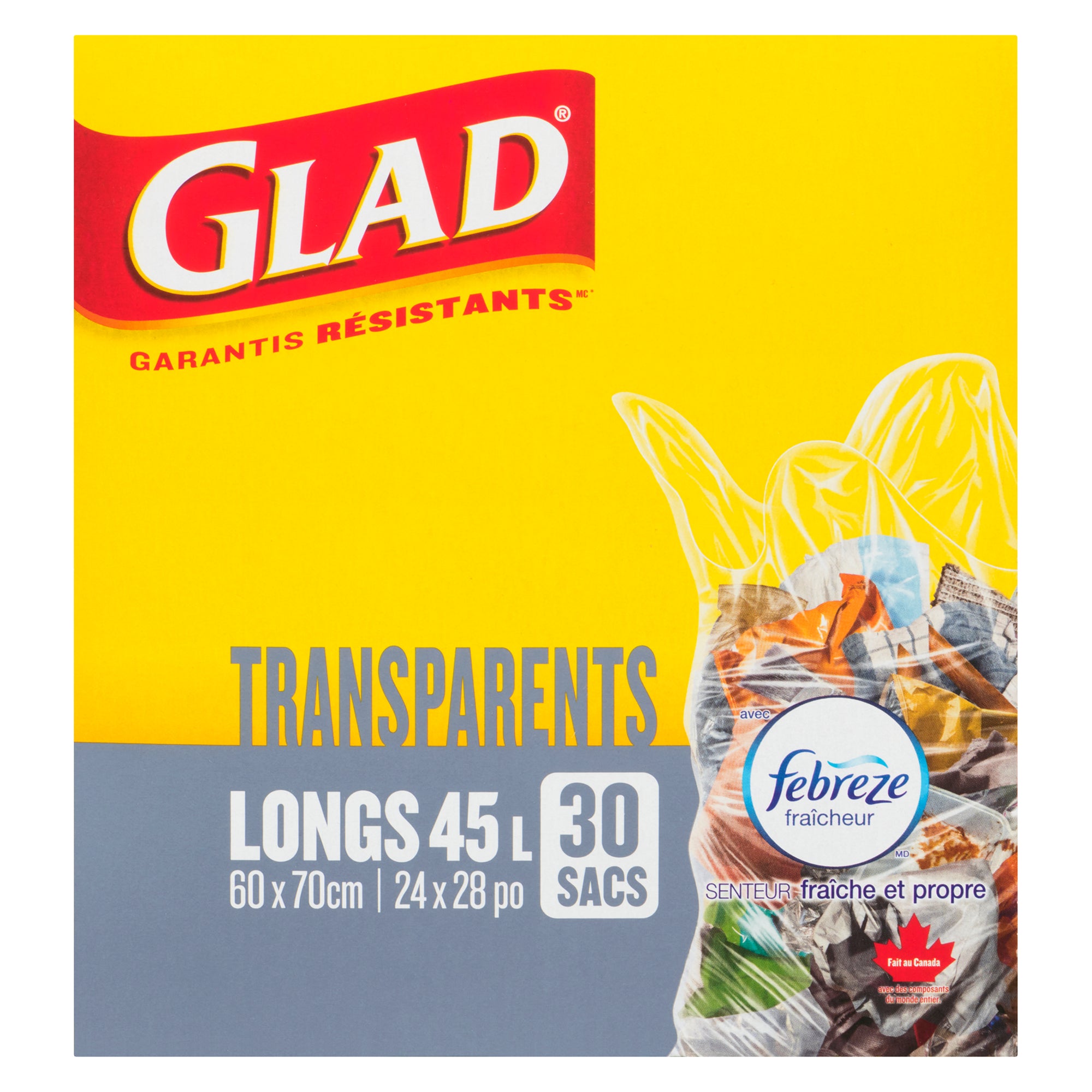 Glad Clear Tall 45 L ,30-Bags – Giant Tiger