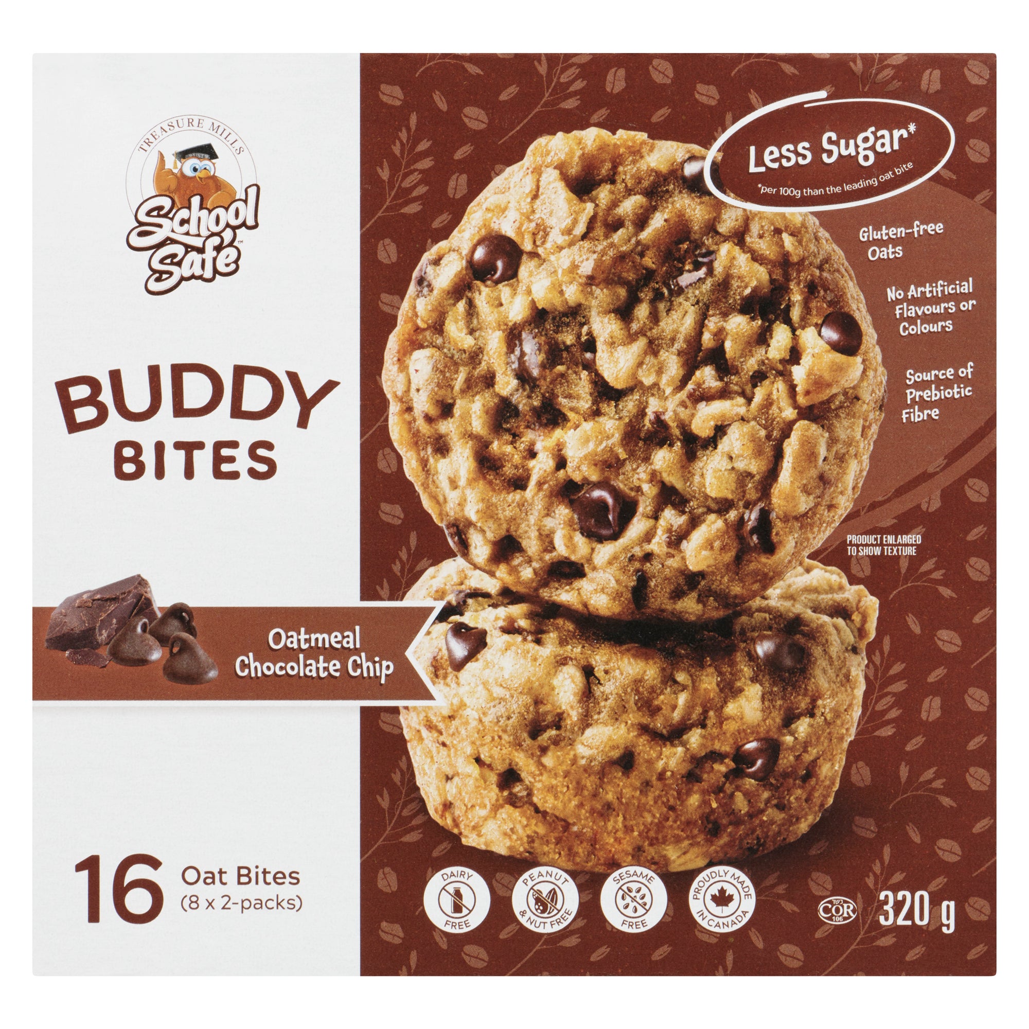 School Safe Buddy Bites Oatmeal Chocolate Chip, 320 g – Giant Tiger