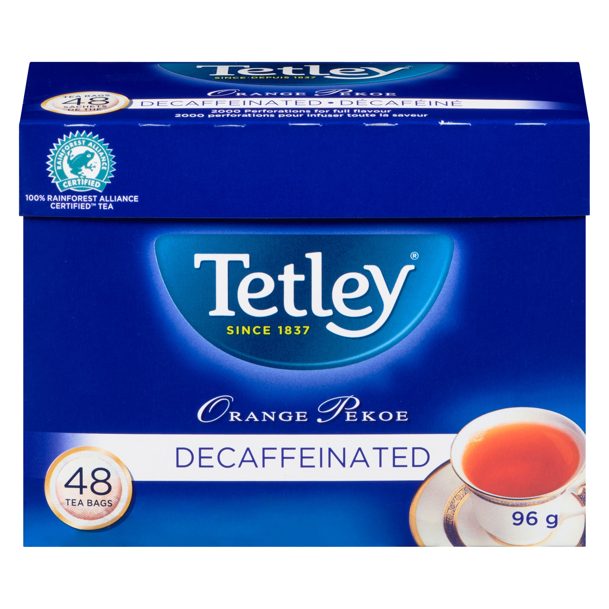Tetley Orange Pekoe Décaféiné 48 Sachets de Thé 96 g – Giant Tiger