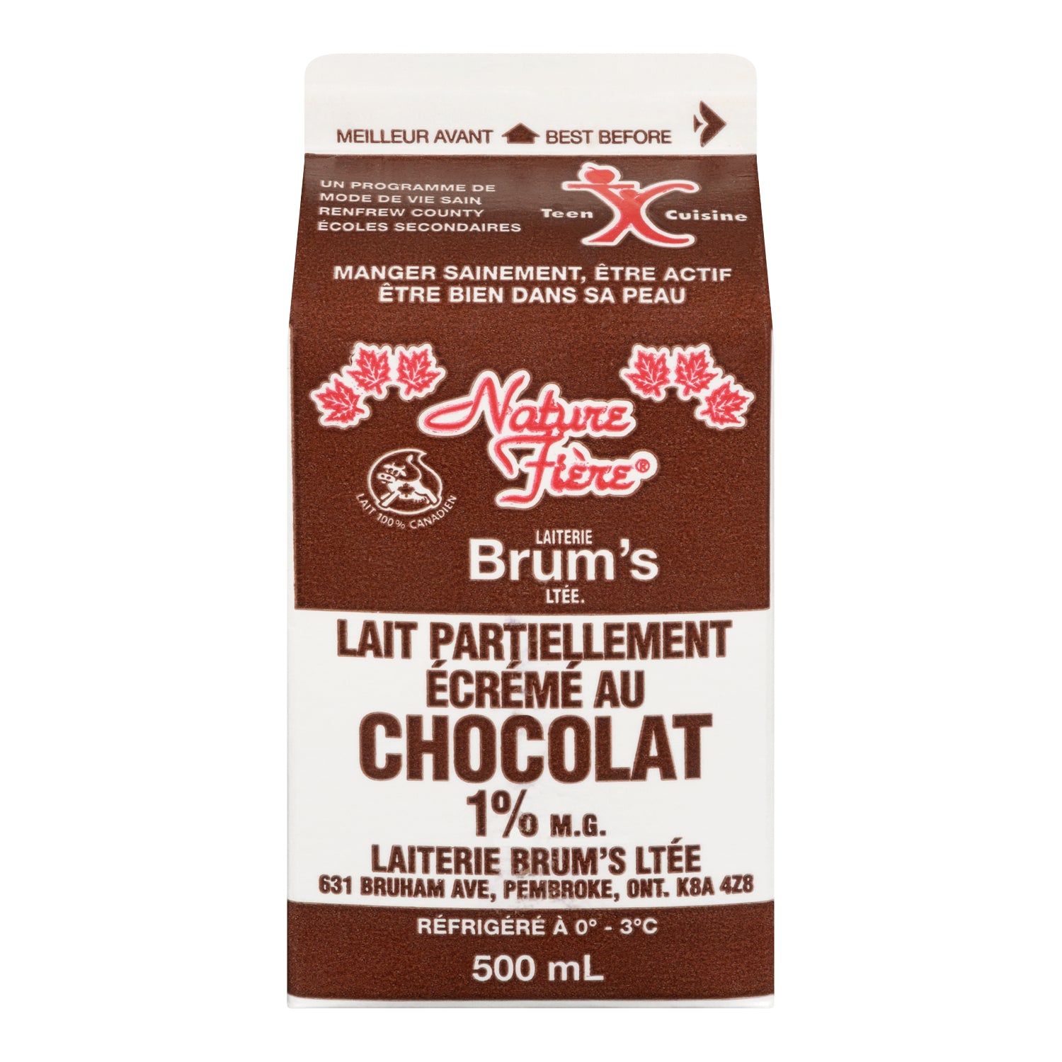 Brum's Dairy 1% Chocolate Milk, 500-ml – Giant Tiger