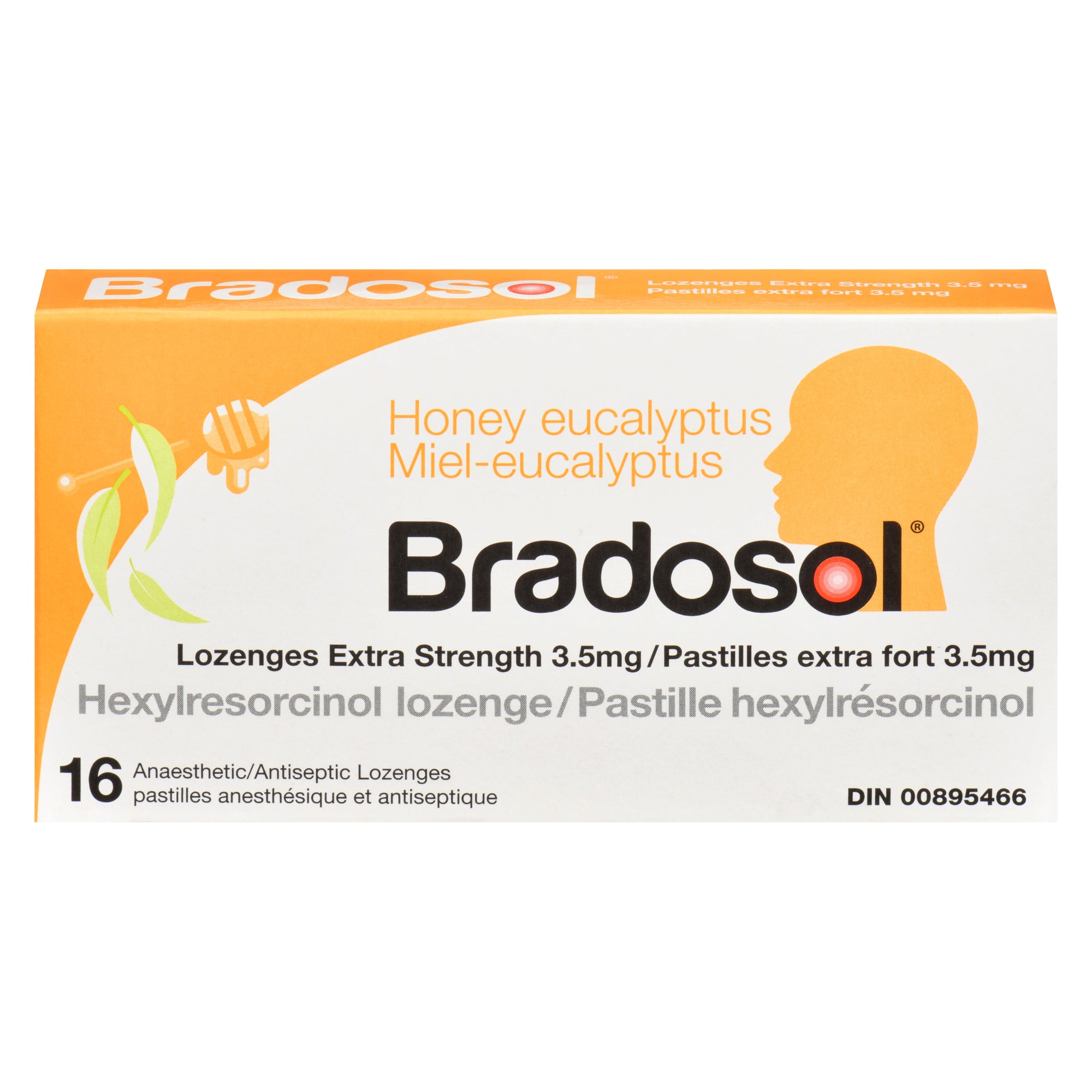 Bradosol Honey Eucalyptus Lozenges Extra Strength, 3.5 mg, 16-Pack ...