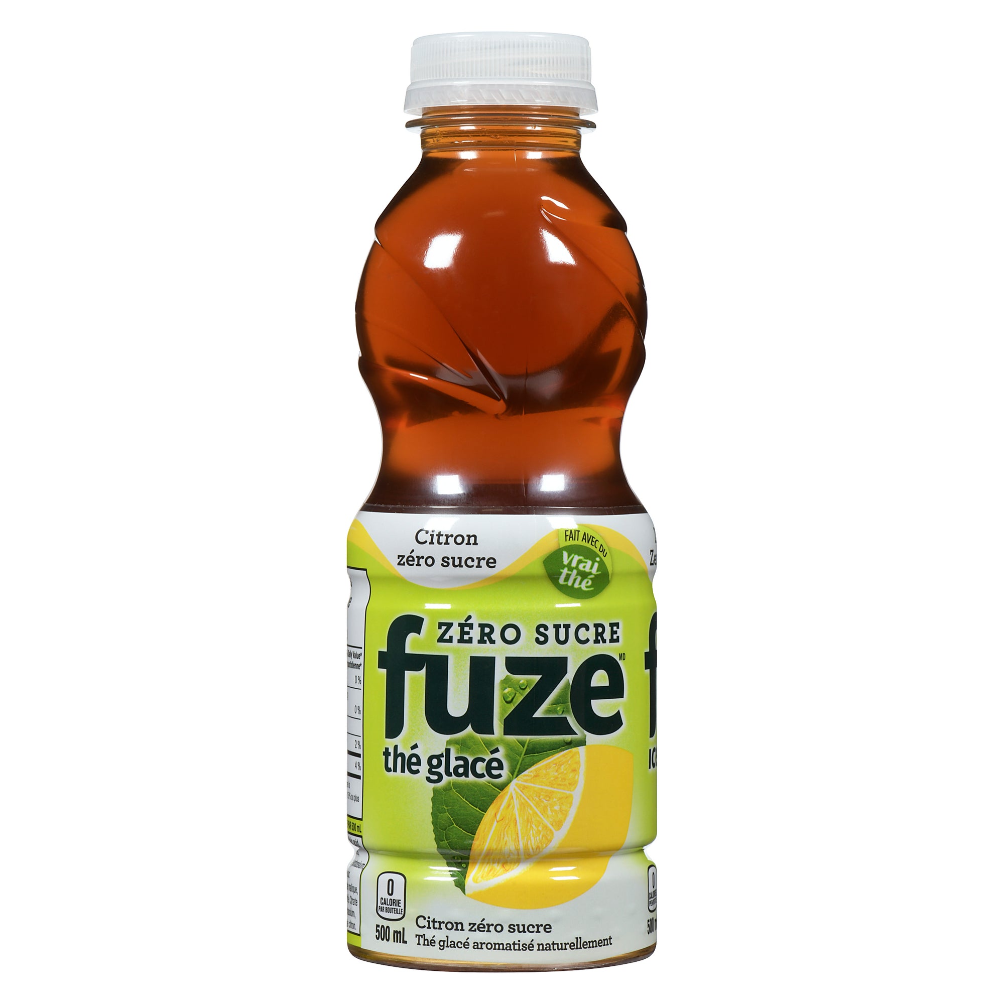 Fuze Thé Glacé Aromatisé Naturellement Citron Zéro Sucre, 500 ml ...