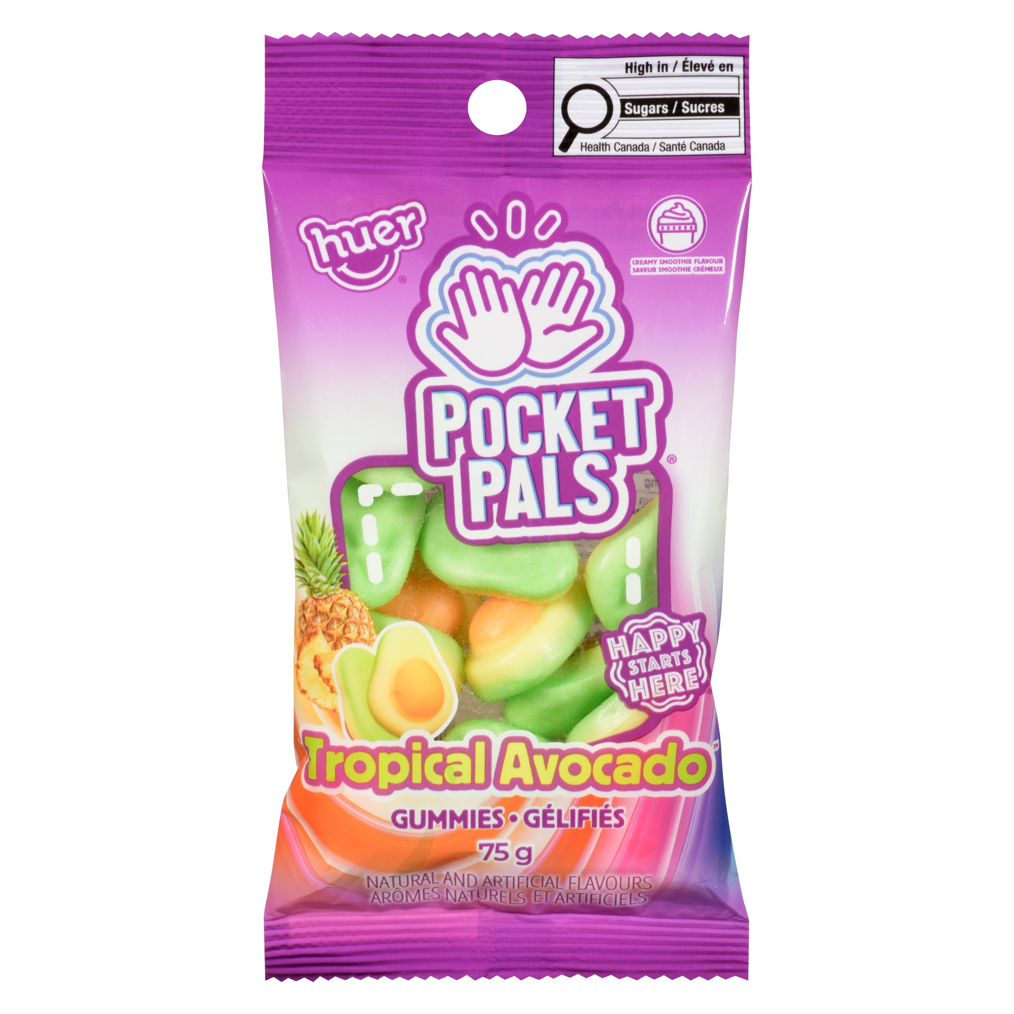 Huer Pocket Pals Gummies Tropical Avocado, 75 g – Giant Tiger