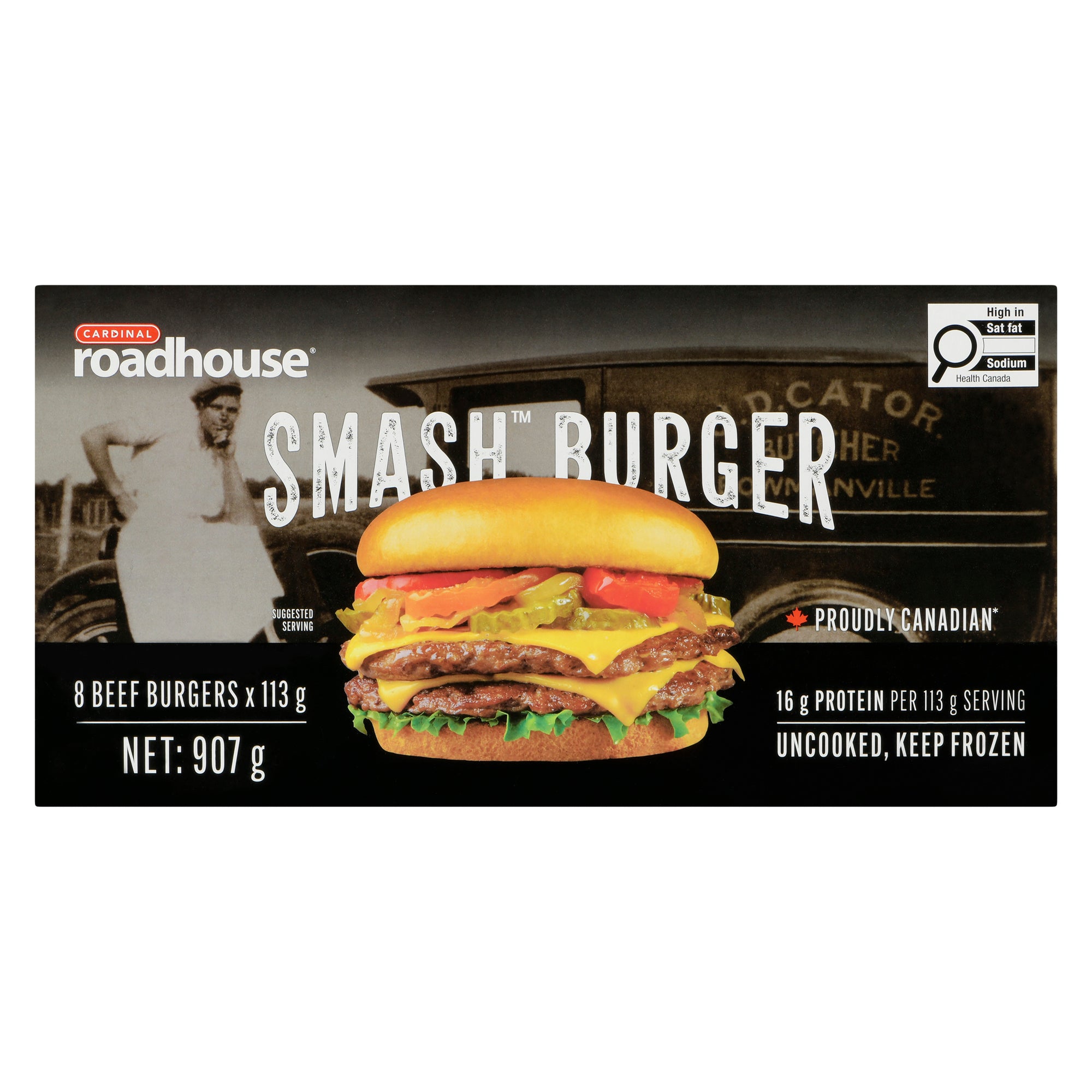 Cardinal Roadhouse Smash Beef Burger, 8-Pack, 907 g – Giant Tiger