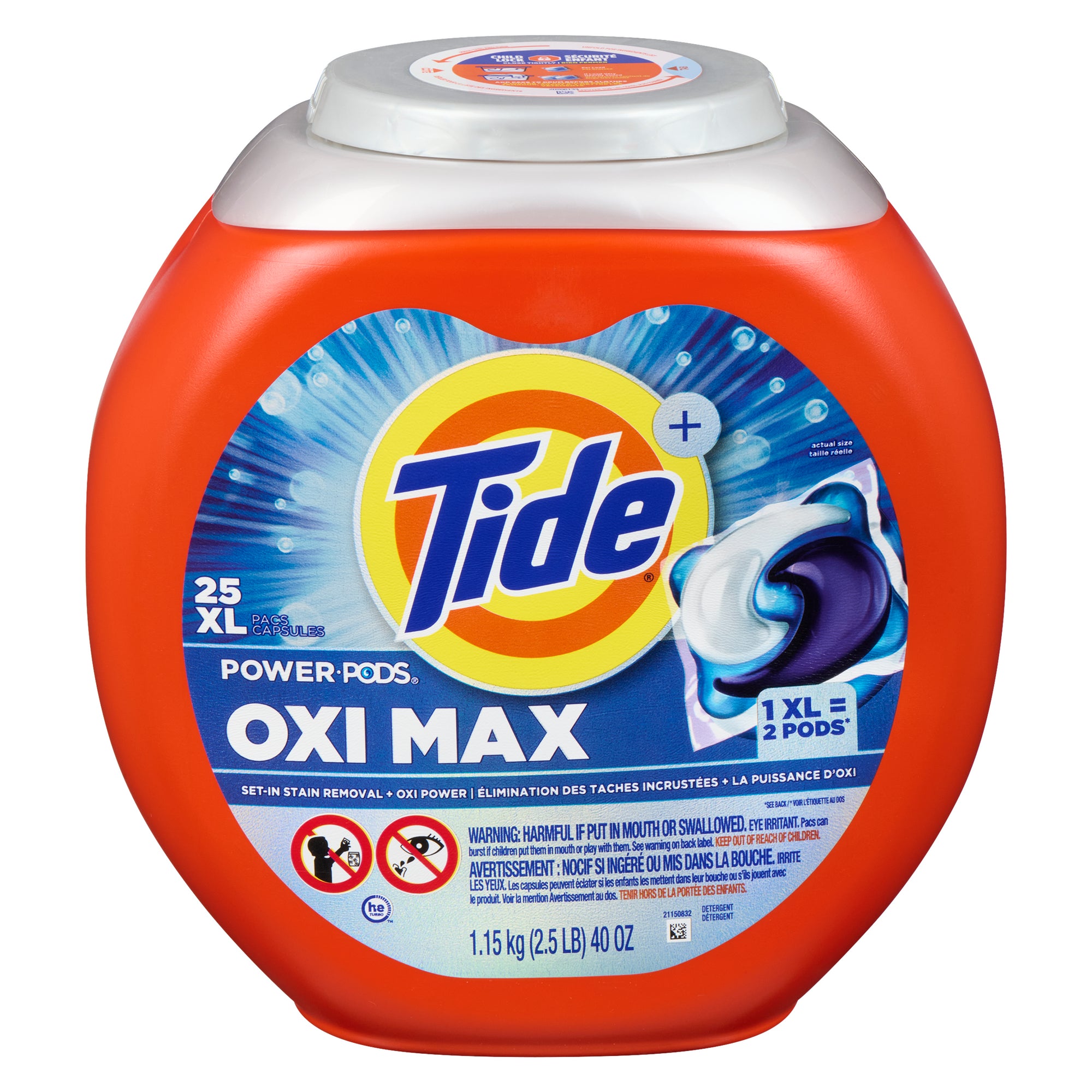Tide XL Power PODS Oxi Max Laundry Detergent, 25-Pack – Giant Tiger
