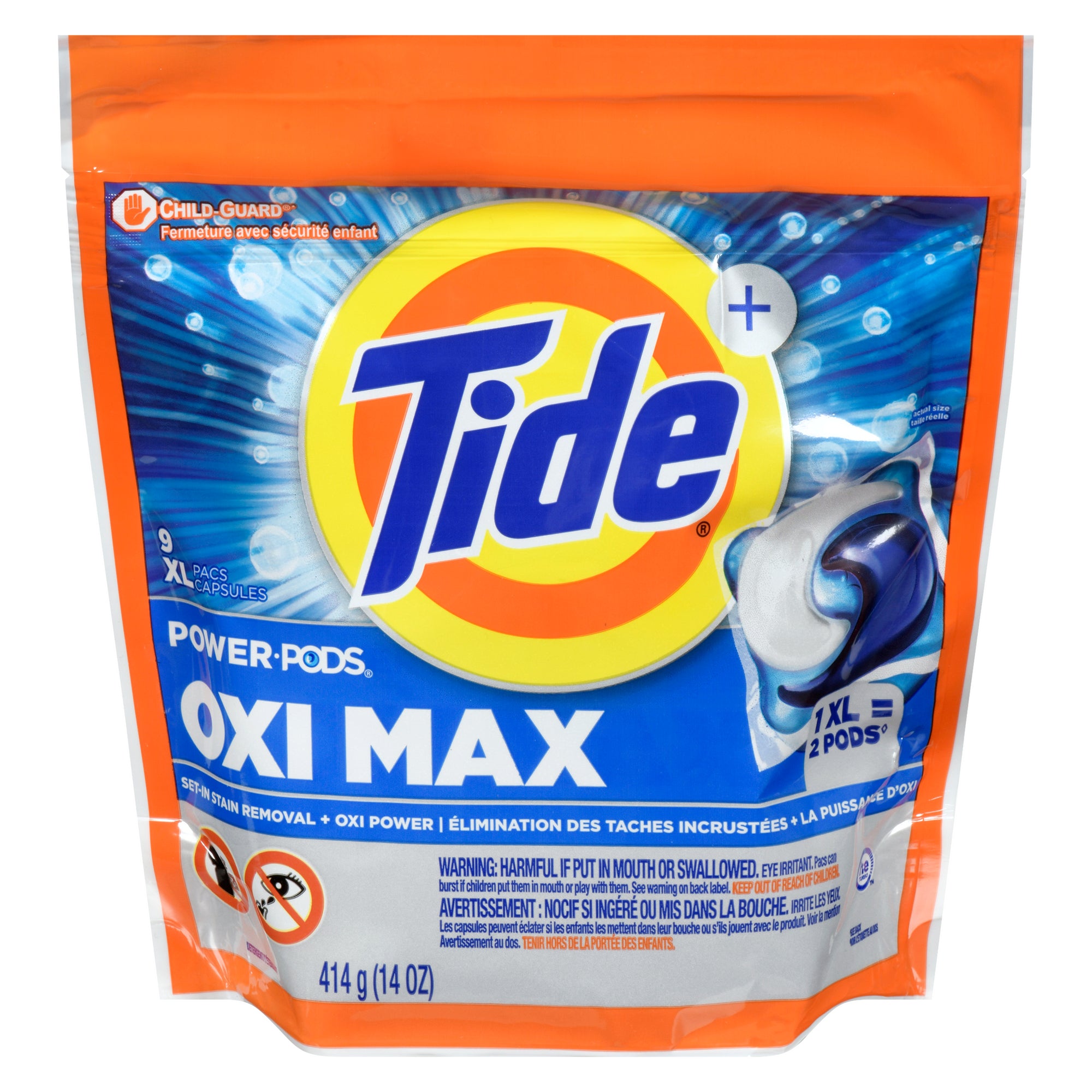 Détergent à lessive Tide Oxi Max Power PODS, emb. de 9 – Giant Tiger
