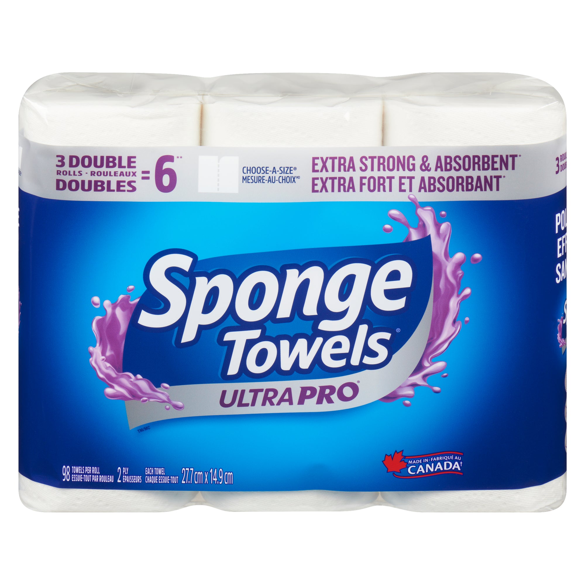 SpongeTowels Ultra Pro 2 Ply, 3-Pack – Giant Tiger
