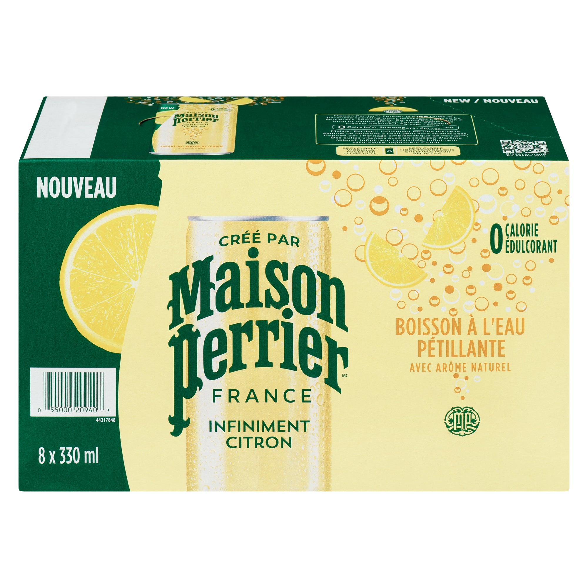 Maison Perrier Sparkling Water Forever Lemon, 8-Pack, 330 ml – Giant Tiger