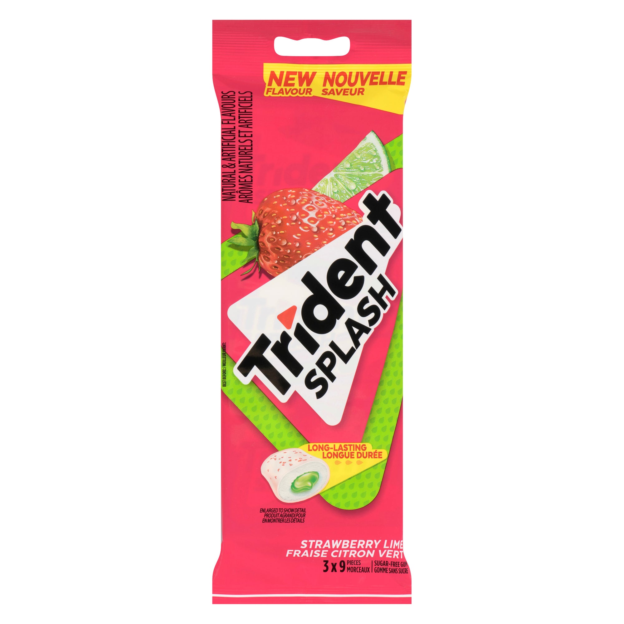 Trident Splash Gomme Sans Sucre Fraise Citron Vert, emb. de 3 – Giant Tiger