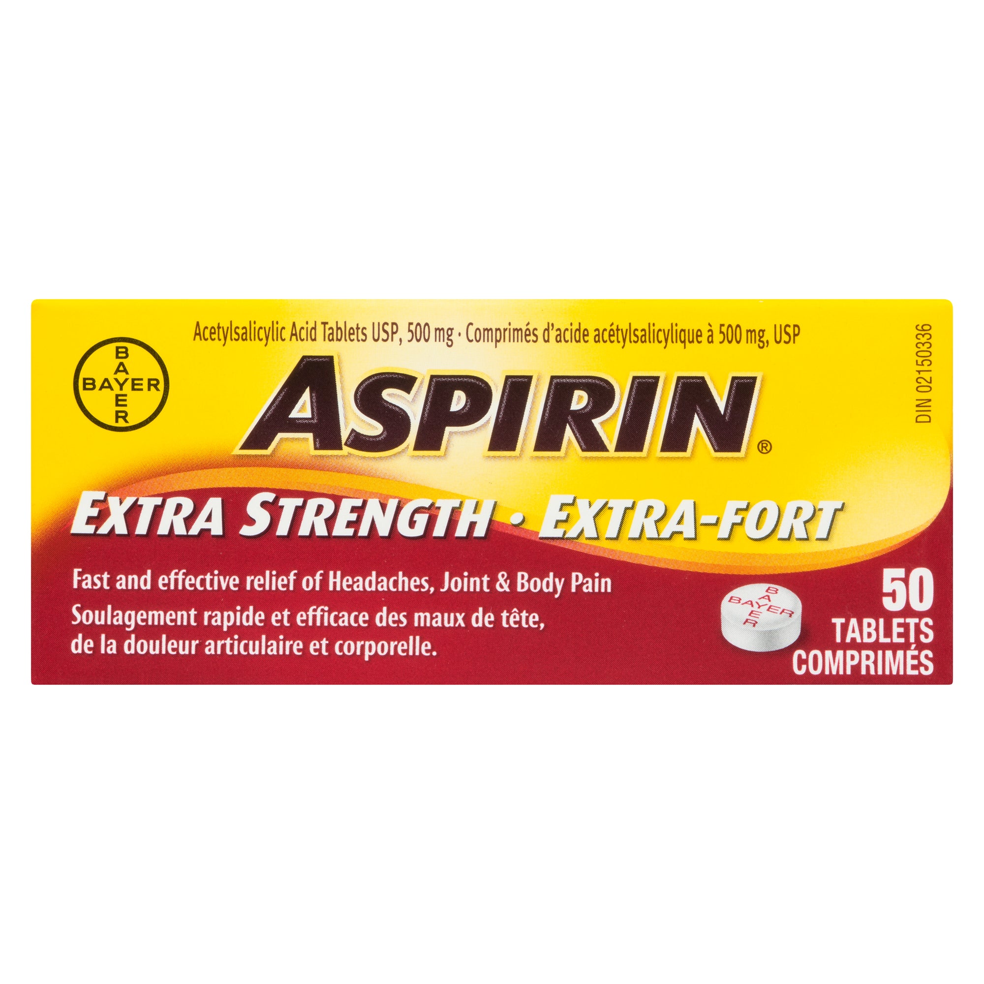 Aspirin Extra Strength 500 mg - 50 Tablets – Giant Tiger