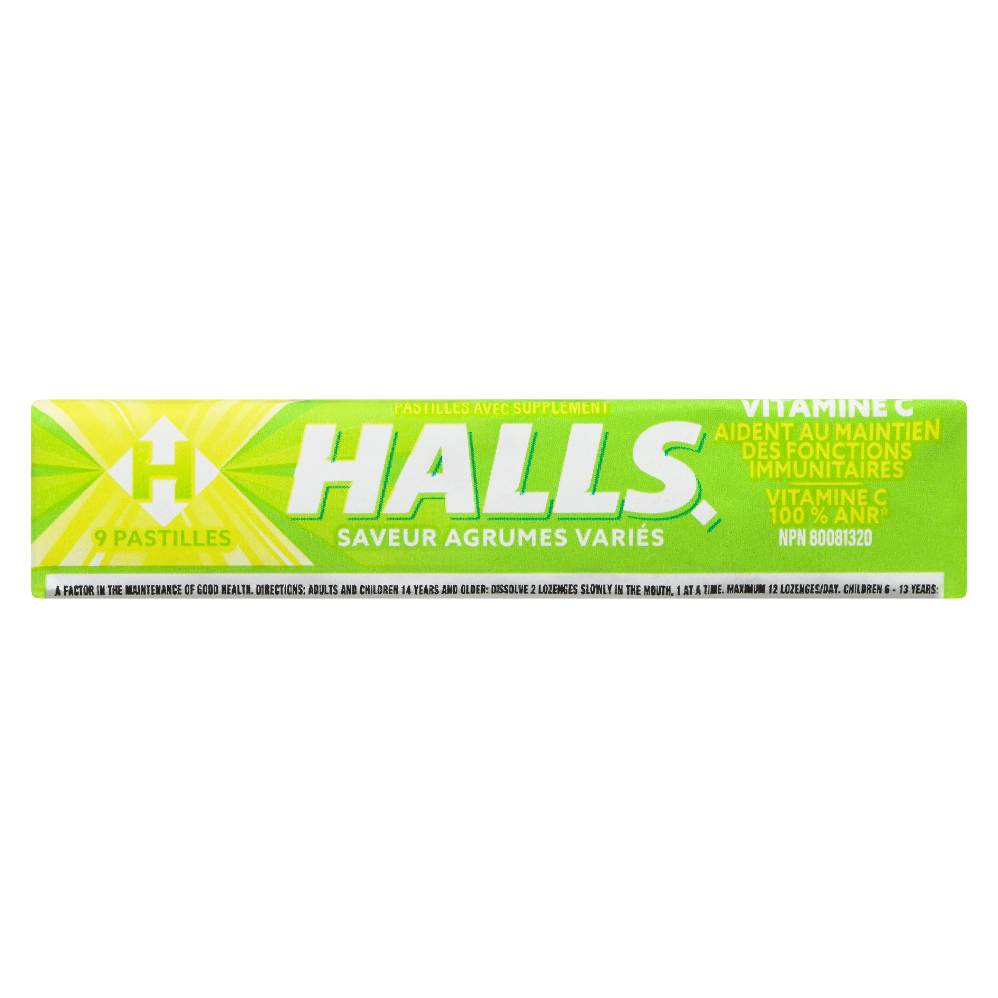 Halls Vitamin C Supplement Drops Assorted Citrus Flavour, 9-Pack ...
