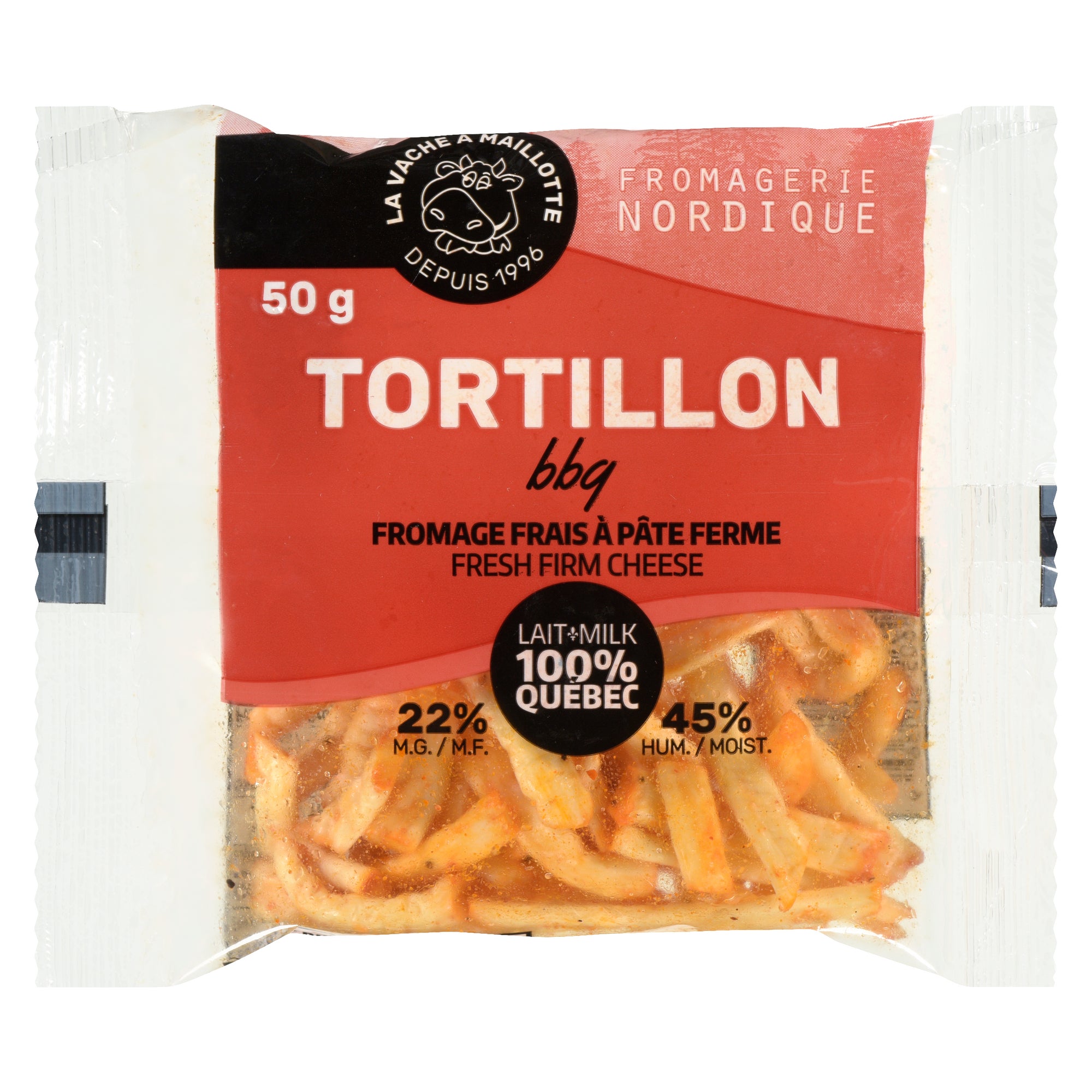 La Vache à Maillotte Tortillon Bbq 22% M.F. Fresh Firm Cheese, 50-g ...