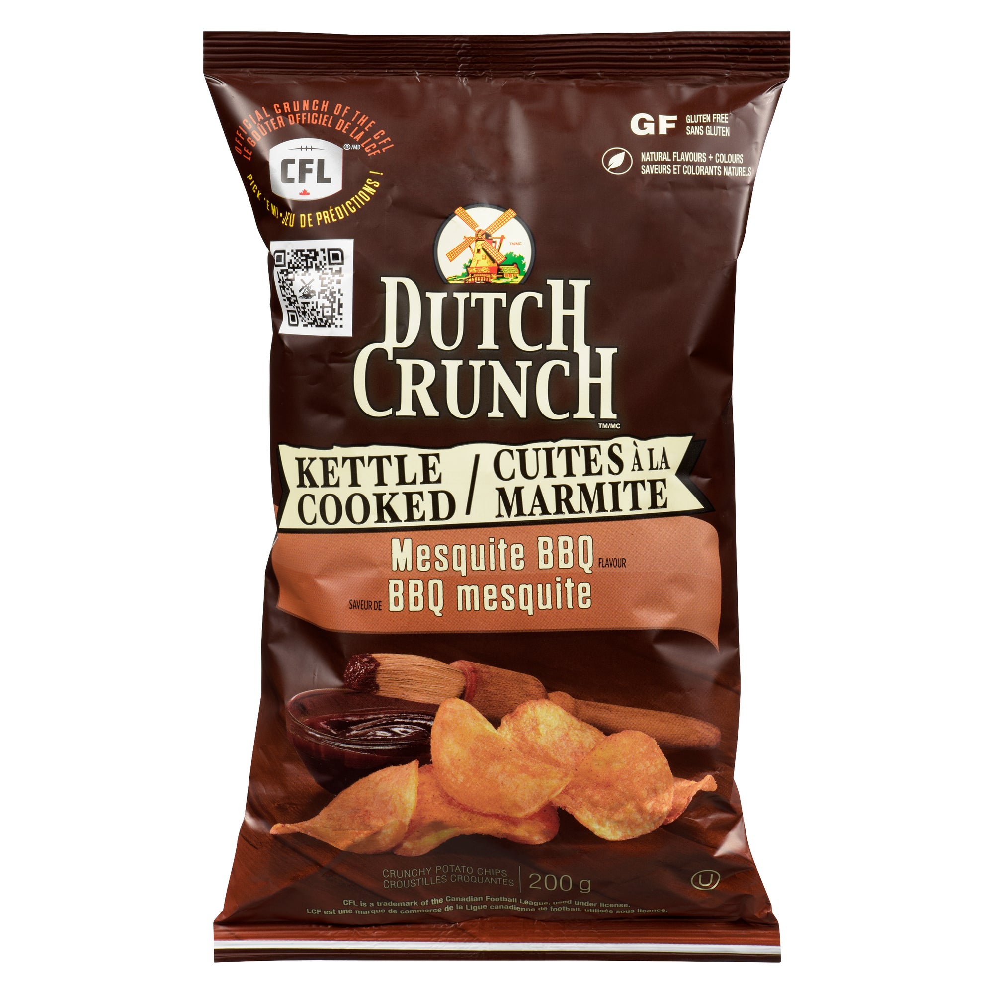 Dutch Crunch Croustilles Croquantes Saveur de BBQ Mesquite, 200 g ...