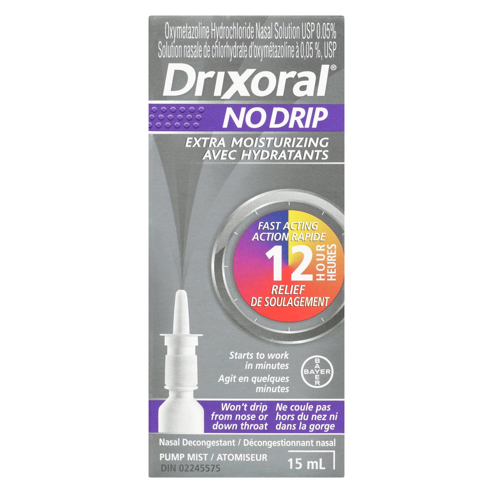 Drixoral No Drip Extra Moisturizing Pump Mist Nasal Decongestant - 15ml ...