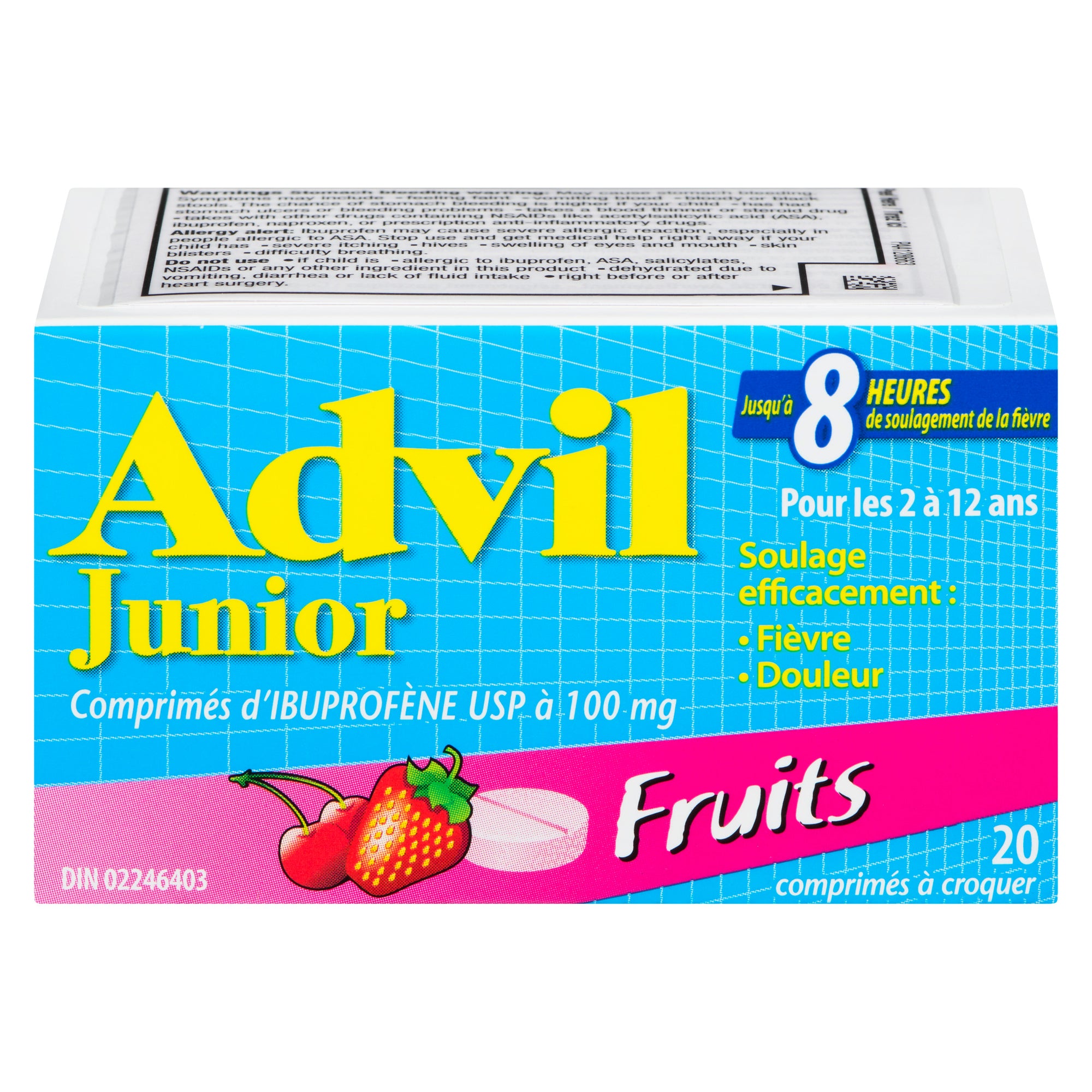 Advil Junior Comprimés d'Ibuprofène à 100 mg, USP Fruits Comprimés à ...