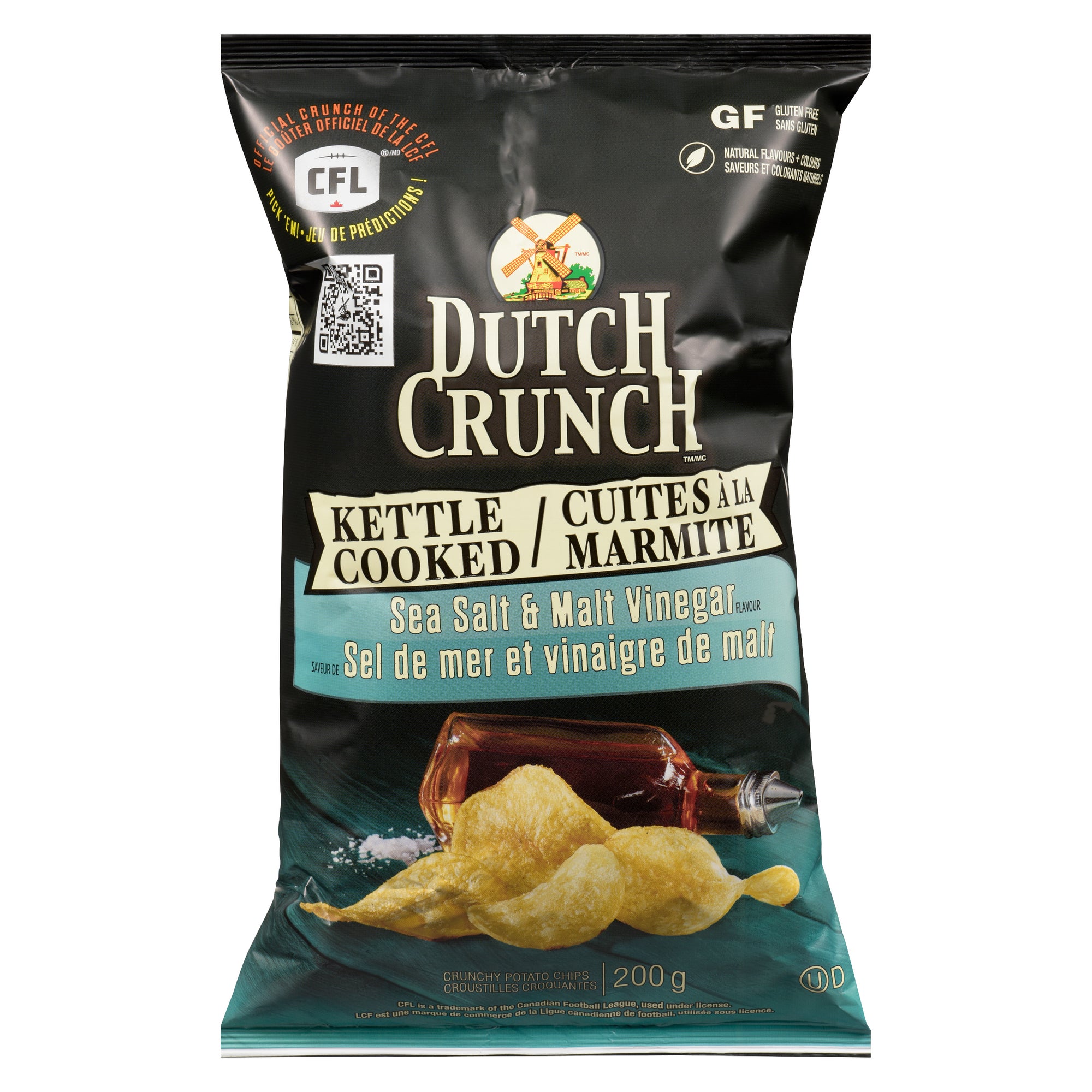 Dutch Crunch Sea Salt & Malt Vinegar Flavoured Crunchy Potato Chips, 2 ...