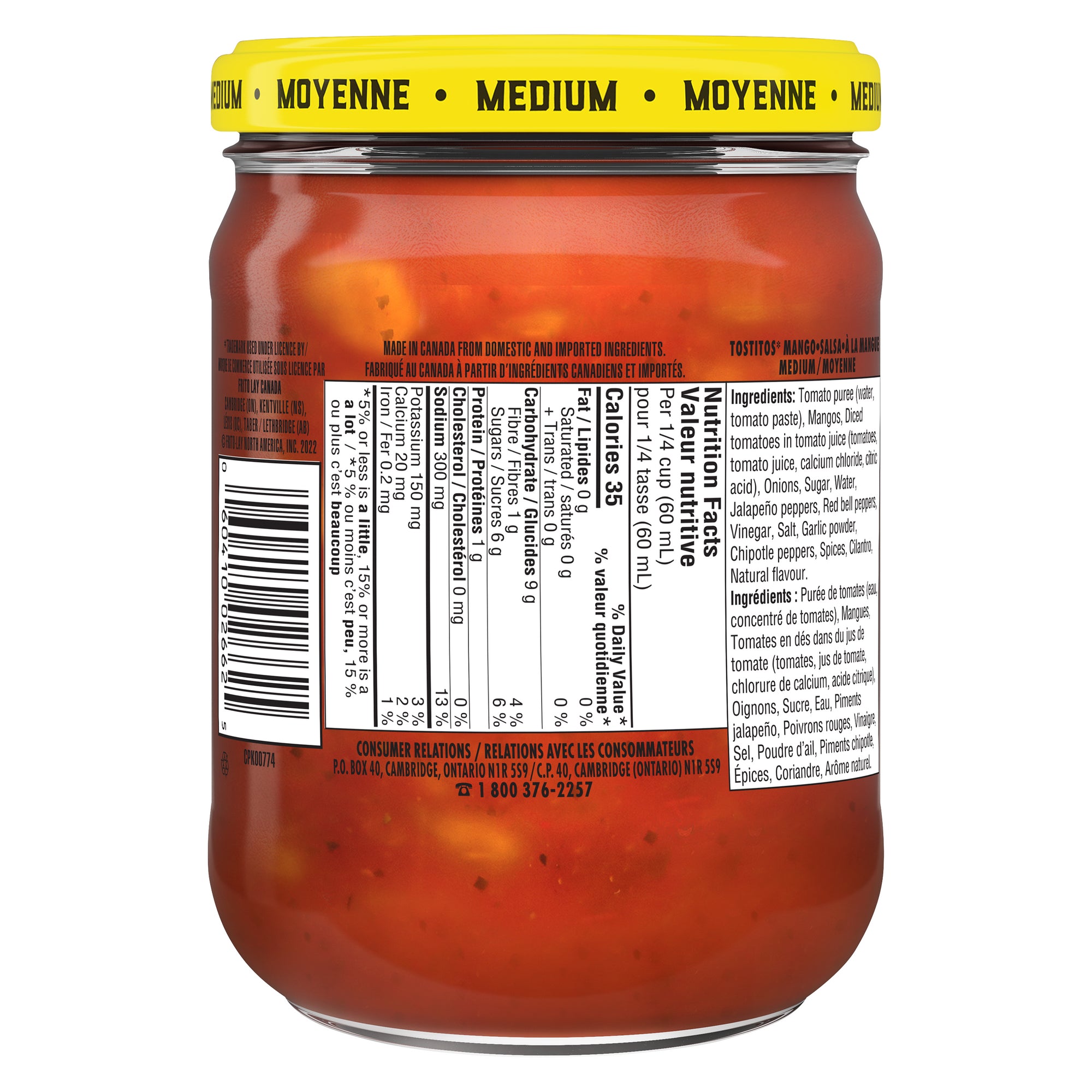Salsa Tostitos moyenne à la mangue, 416 ml – Giant Tiger