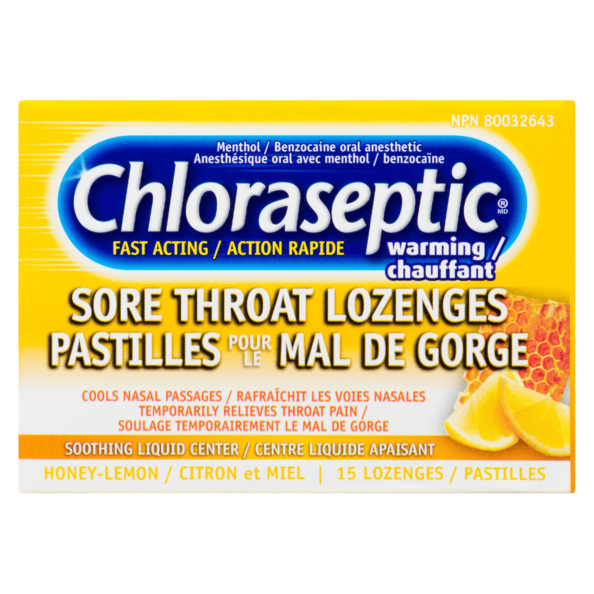 Chloraseptic Sore Throat Lozenges with Soothing Liquid Centre Warming ...