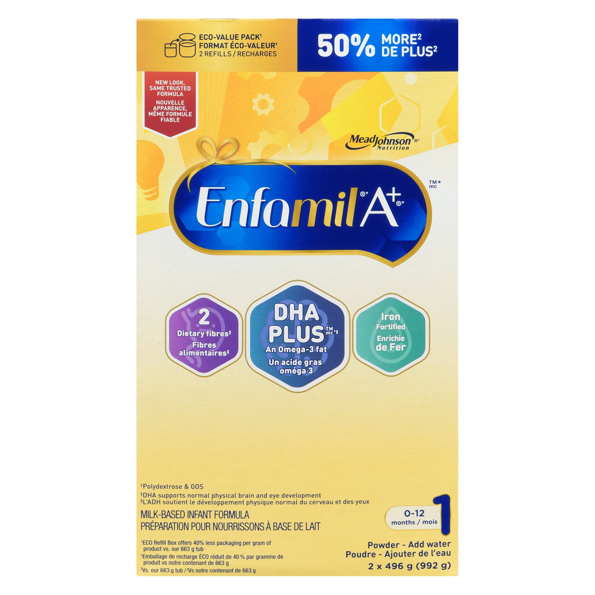 Enfamil A+ 1 0-12 Months Milk-Based Iron Fortified Infant Formula, 992 ...