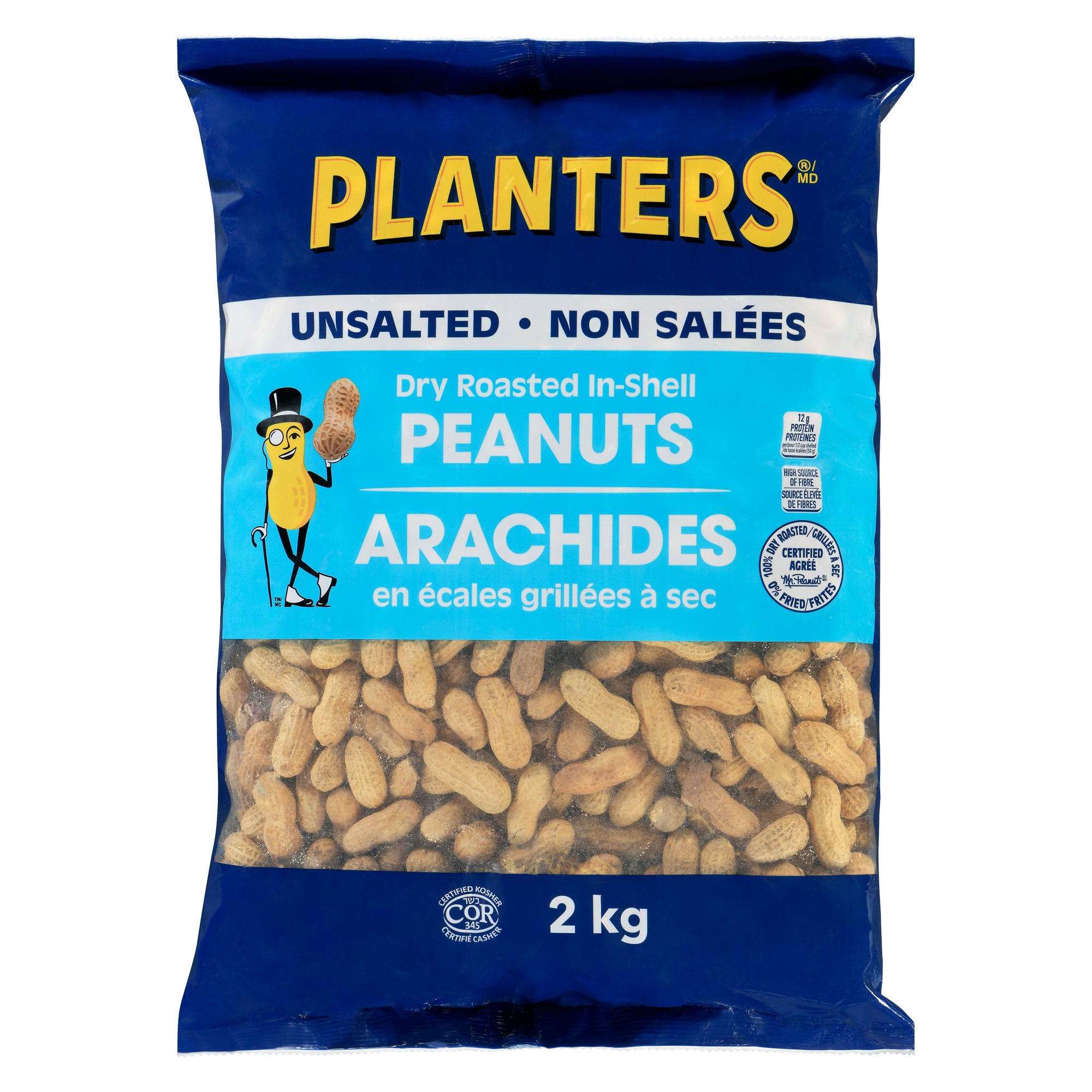 Planters Dry Roasted In-Shell Peanuts Unsalted, 2 kg – Giant Tiger