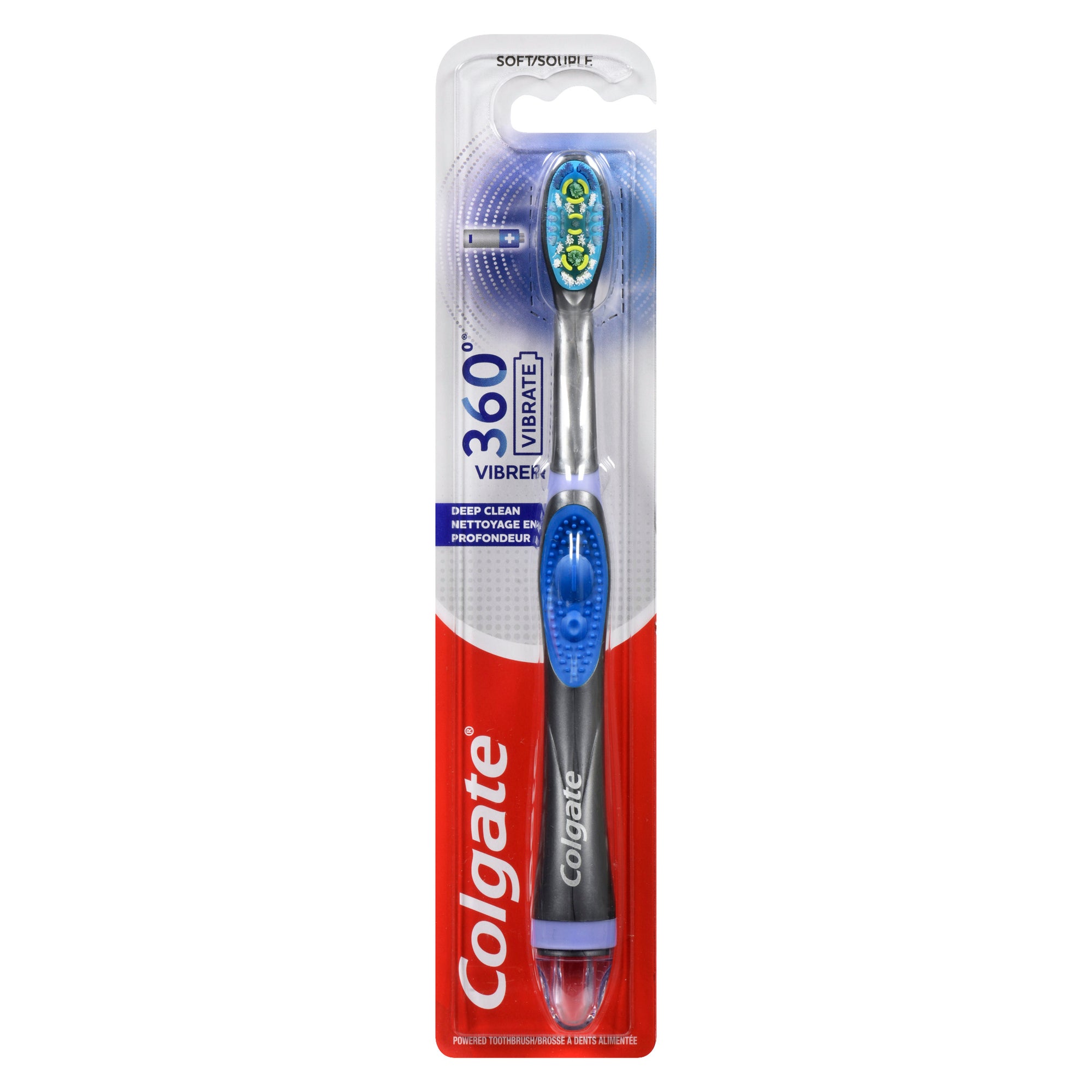 Colgate 360 Floss-Tip Sonic Powered Toothbrush with Battery, White and ...