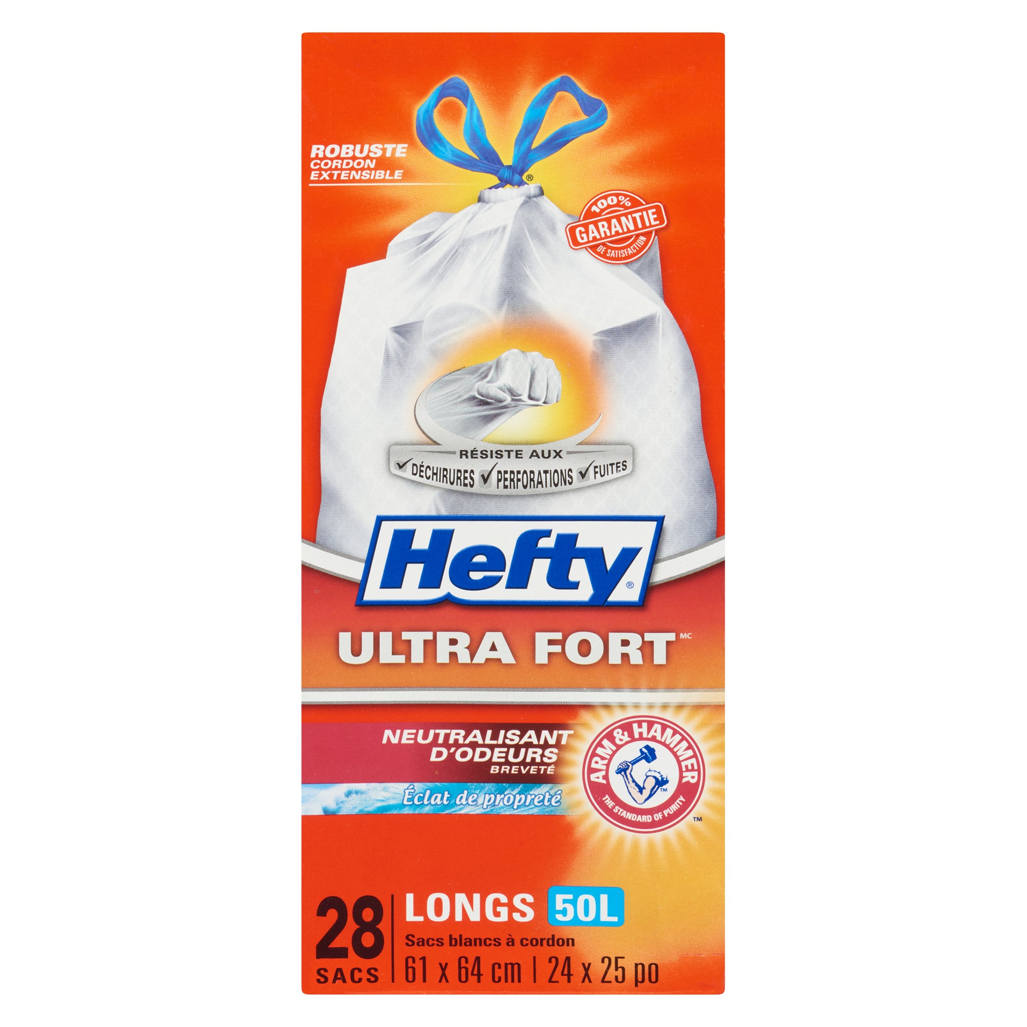 Hefty Ultra Strong Garbage Bags with Arm and Hammer Clean Burst, Tall ...