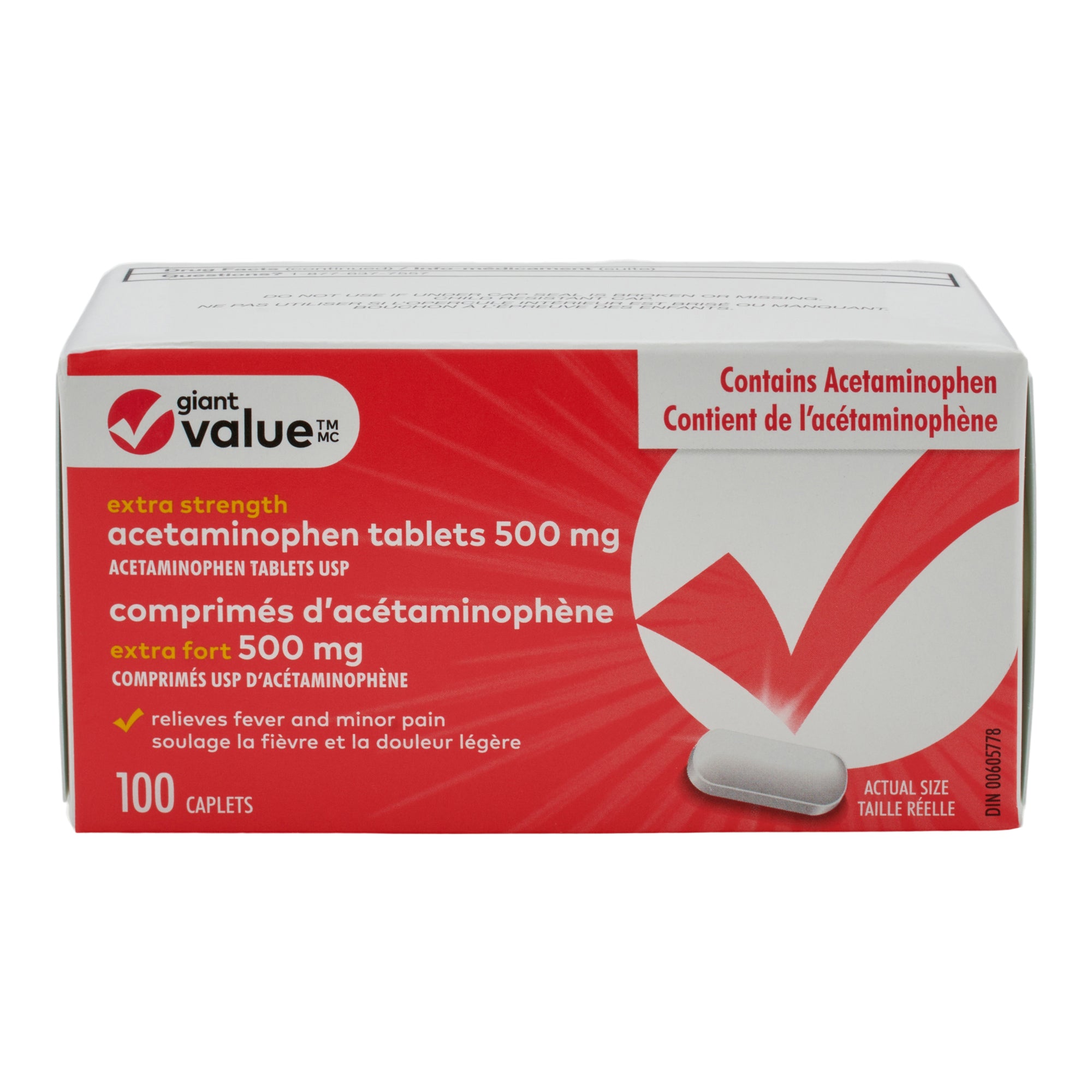 Giant Value extra fort la fièvre et la douleur légère, emb. de 100 ...