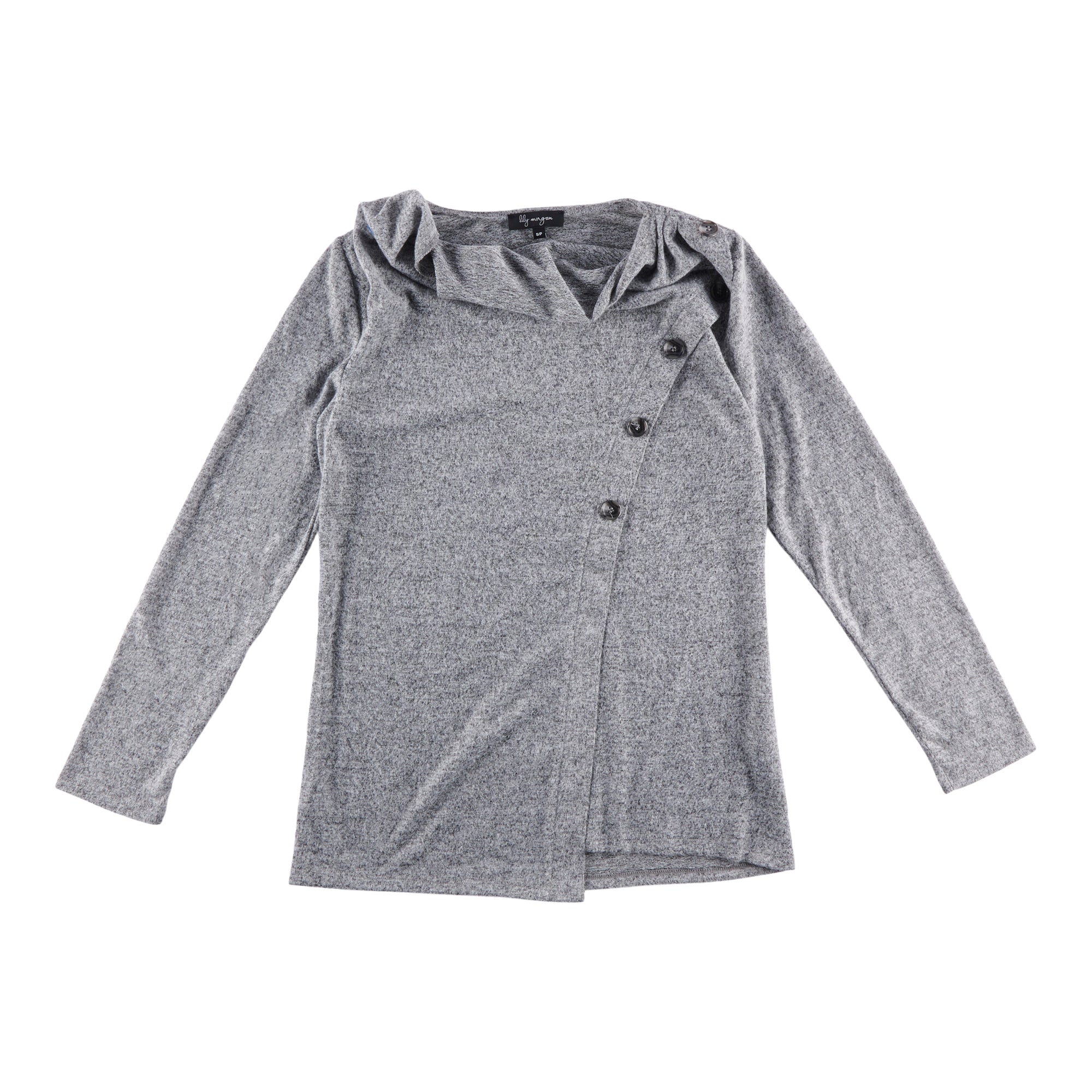 lily morgan Women's Cowl Neck Sweater Knit Top with Button Detailing ...