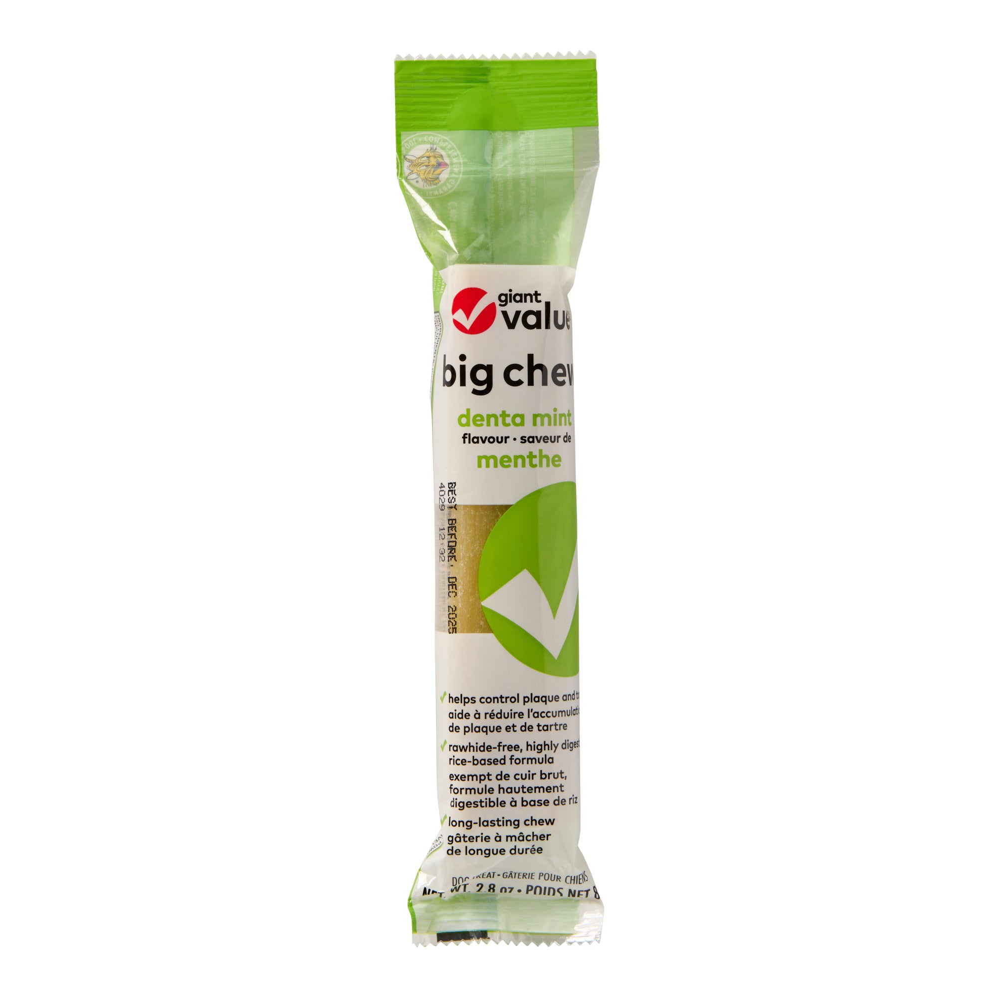 Giant Value Big Chew Dental Mint Bone, 80-g – Giant Tiger