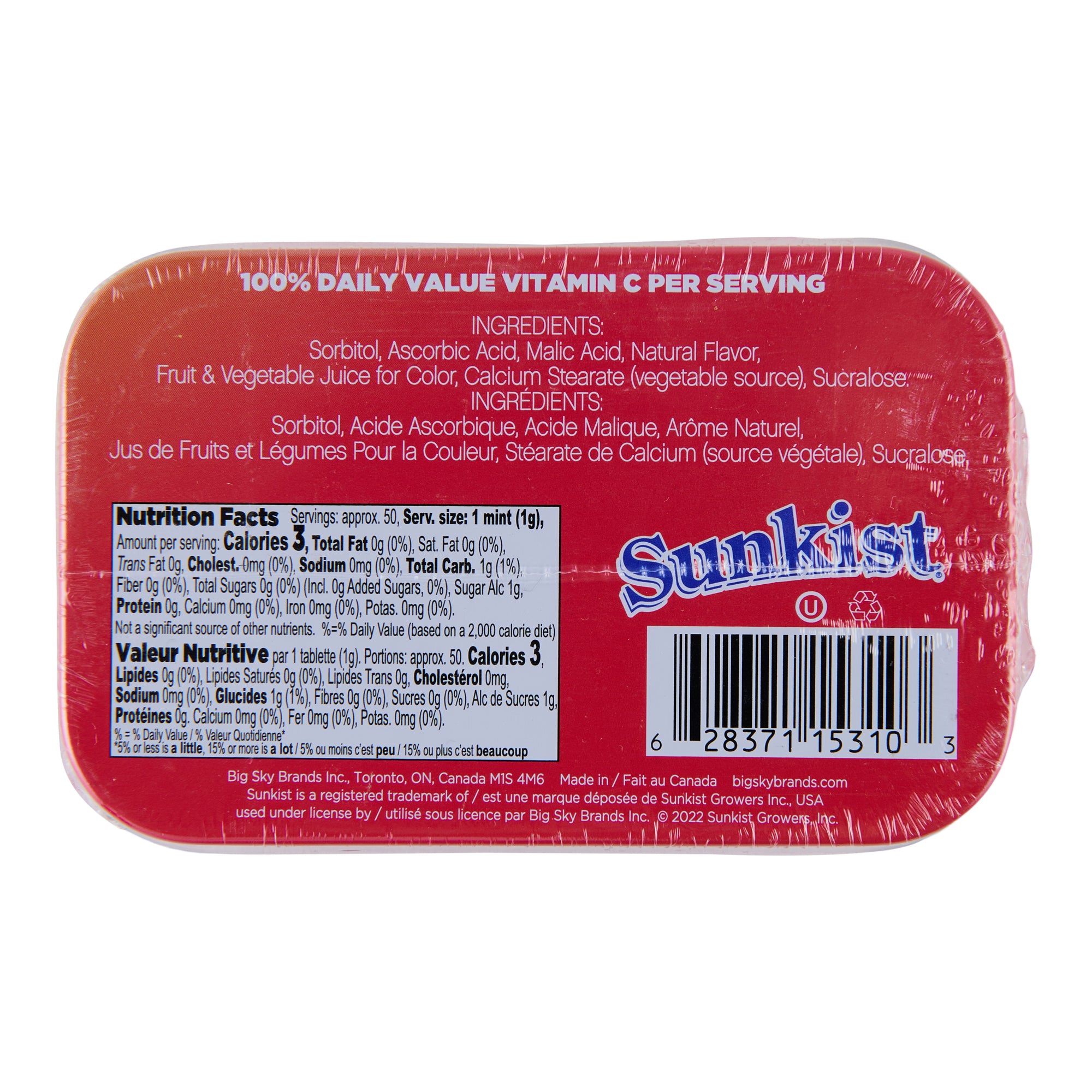 Sunkist Sours Raspberry Lemon, 50 g – Giant Tiger