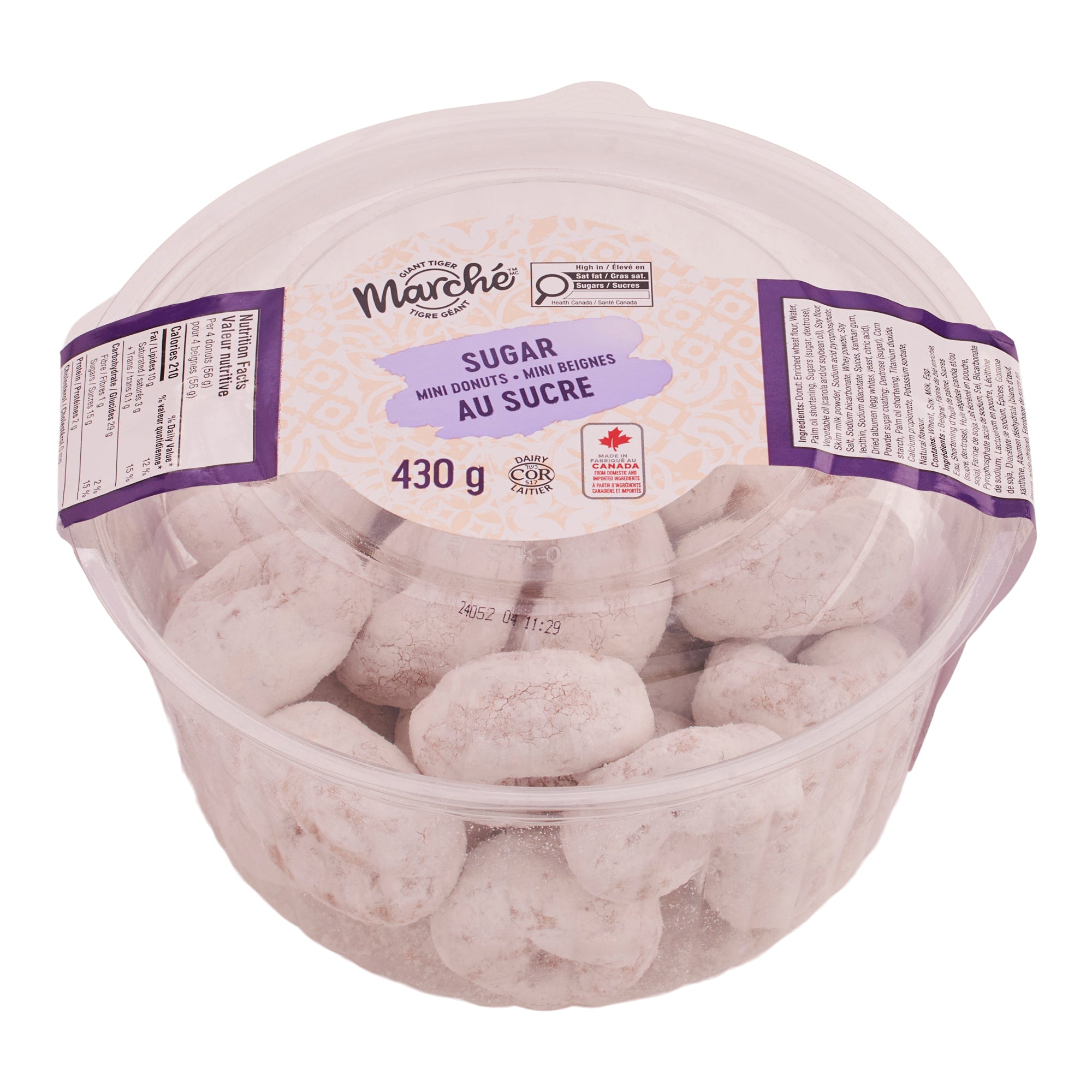 Giant Tiger Marché Sugar Mini Donuts, 430 g