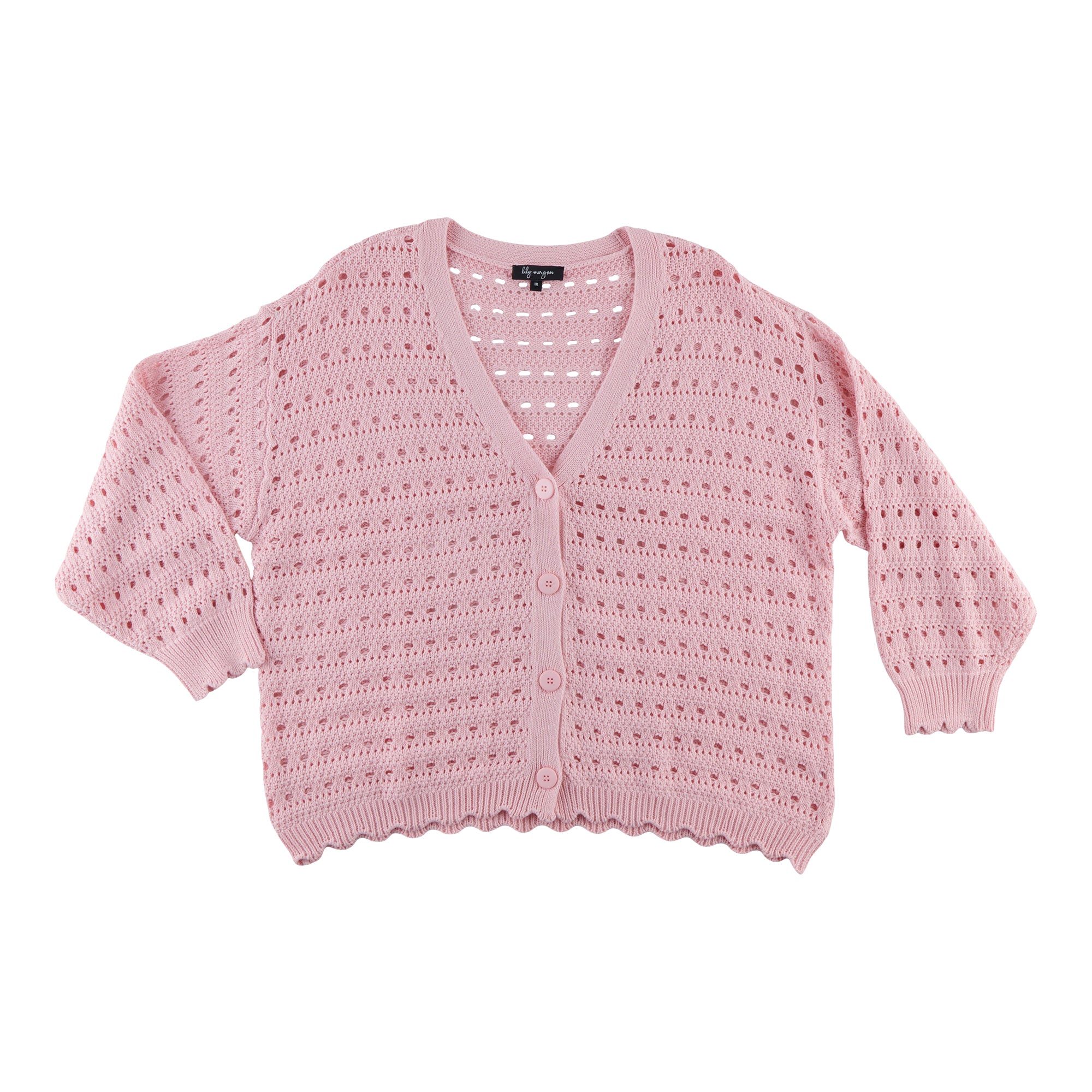 Cardigan à maille ouverte à encolure en V taille Plus lily morgan pour ...