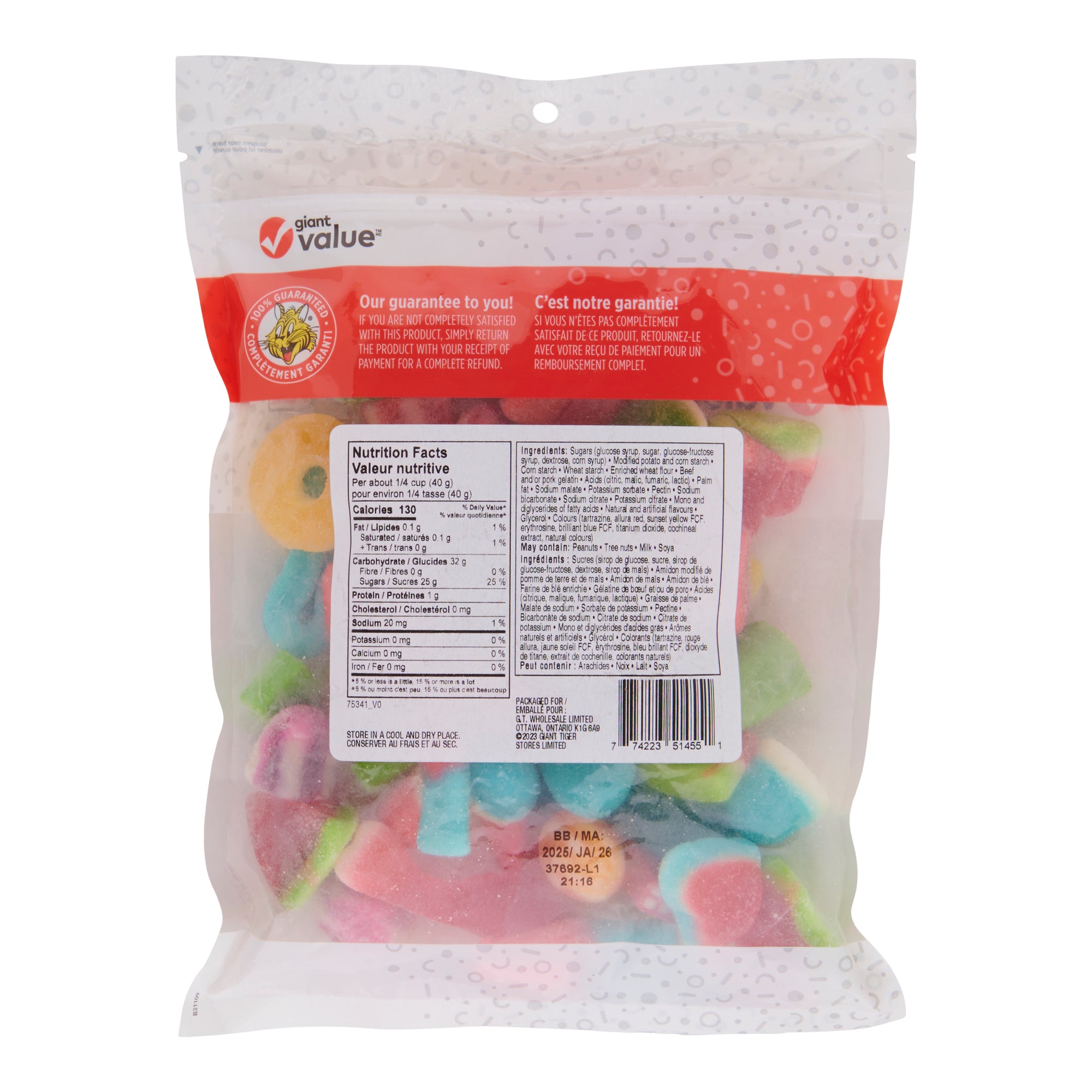Giant Value Assorted Sour Gummy Mix, 375 g – Giant Tiger